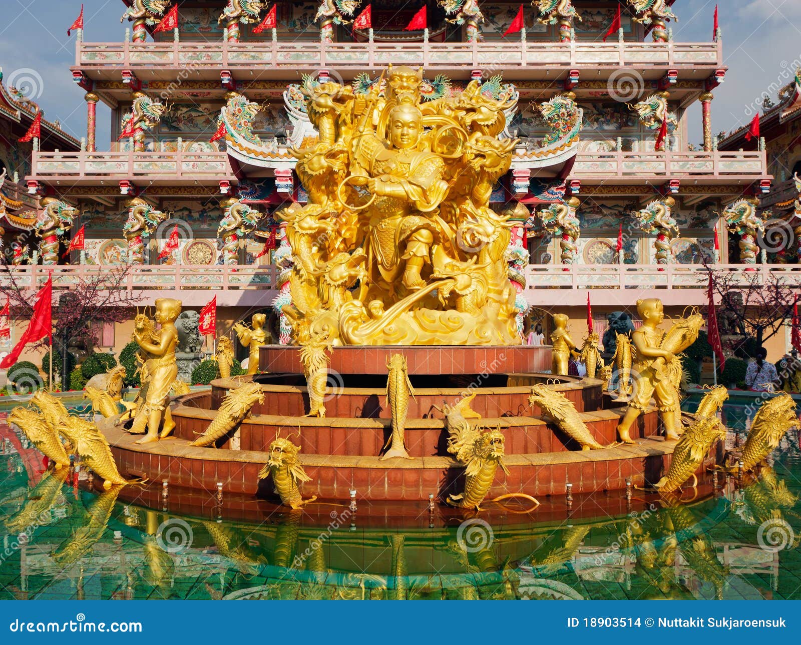 Sculpture of Naja in Chinese Temple Stock Photo - Image of tourism ...