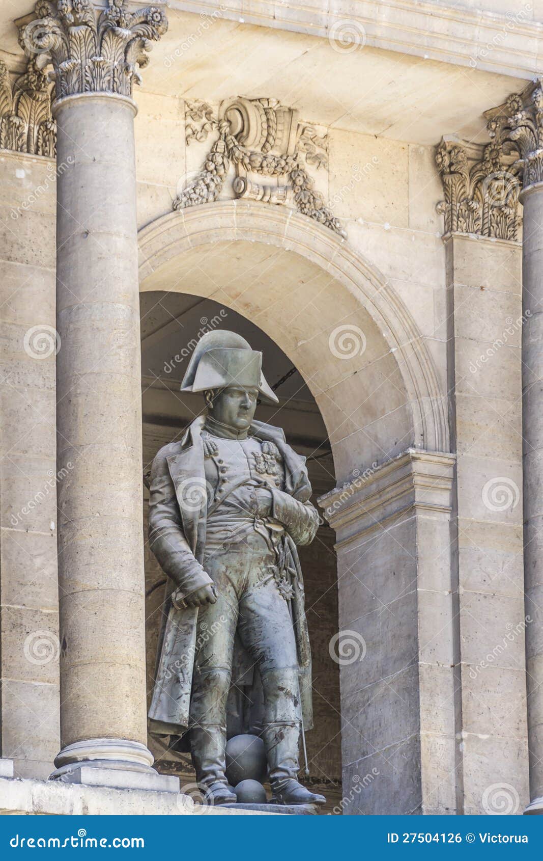 Sculpture Napoleon, Les Invalides, Paris Stock Photo - Image of ...
