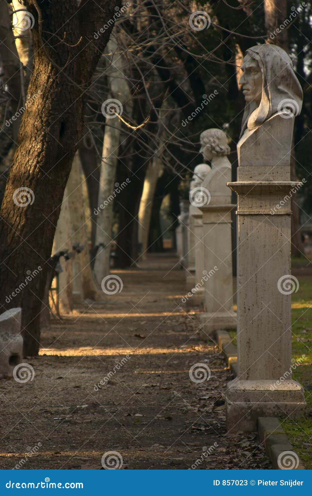 Sculpture park in Rome stock image. Image of path, travel - 857023