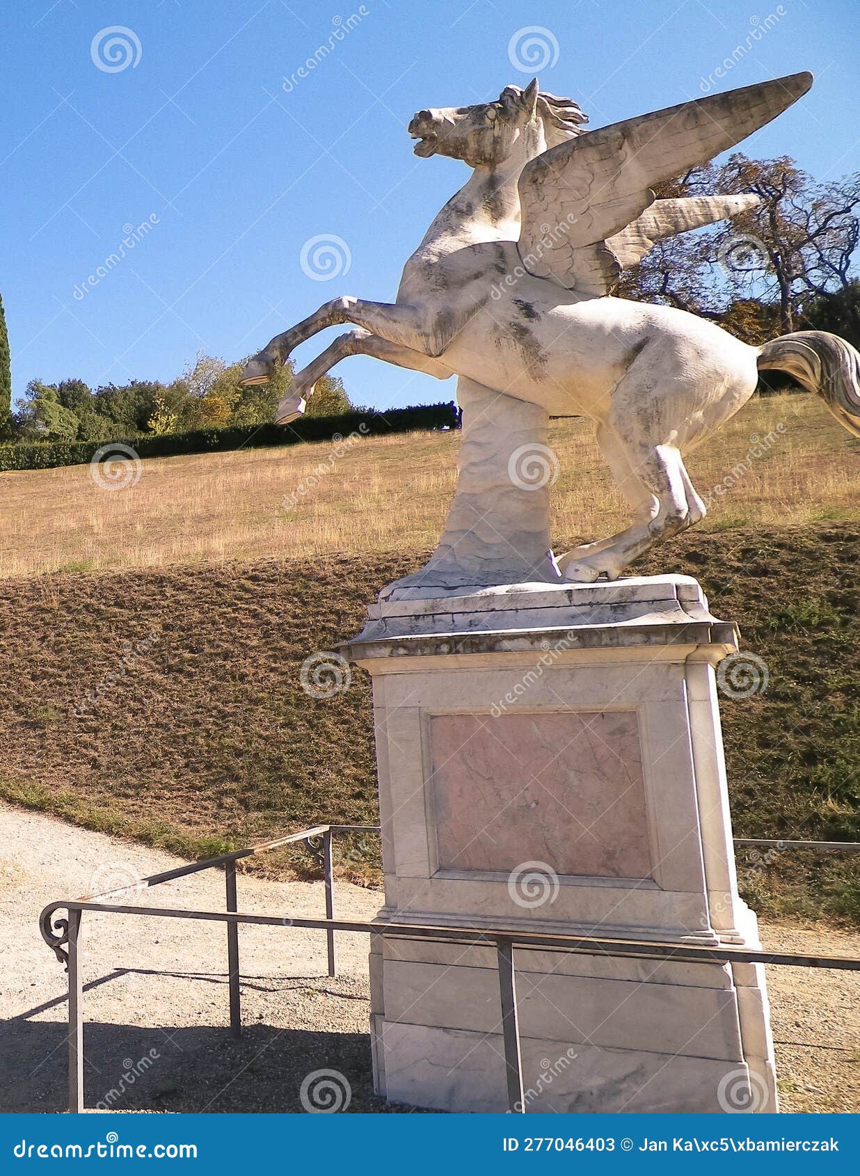 Sculpture of Pegasus. Boboli Gardens in Florence Stock Image - Image of ...