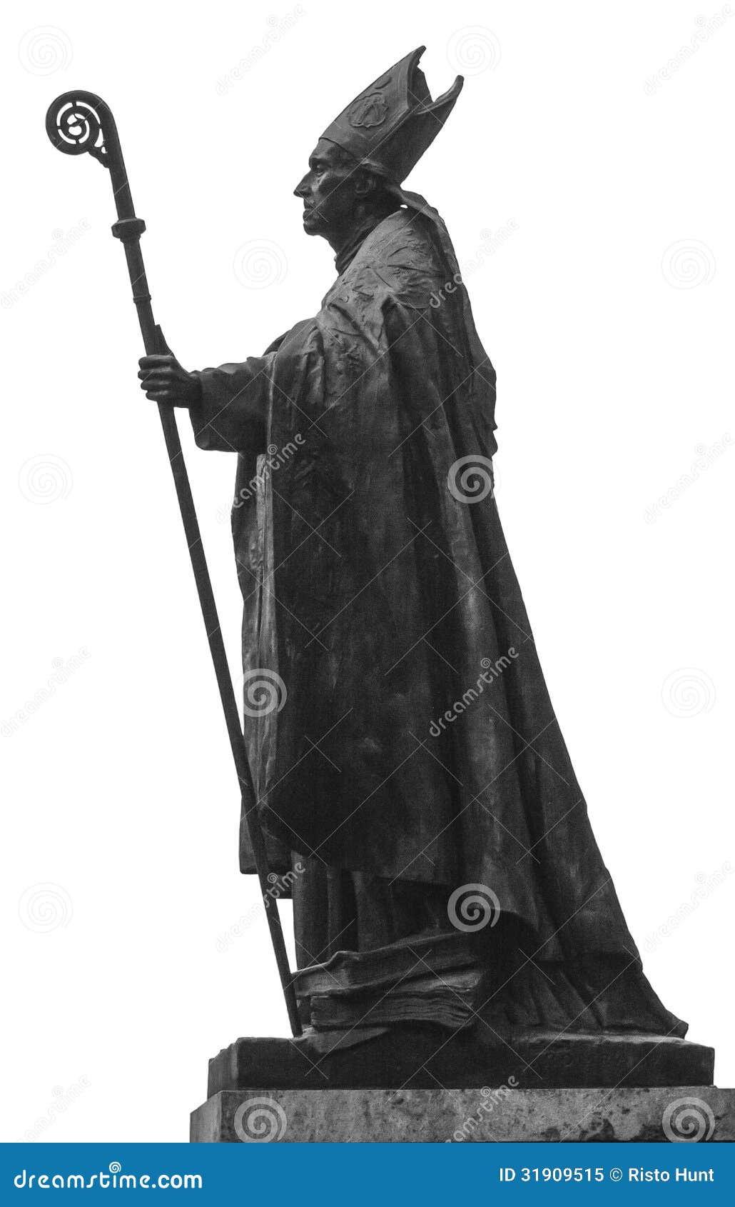Sculpture of a pope stock image. Image of standing, sculpture - 31909515