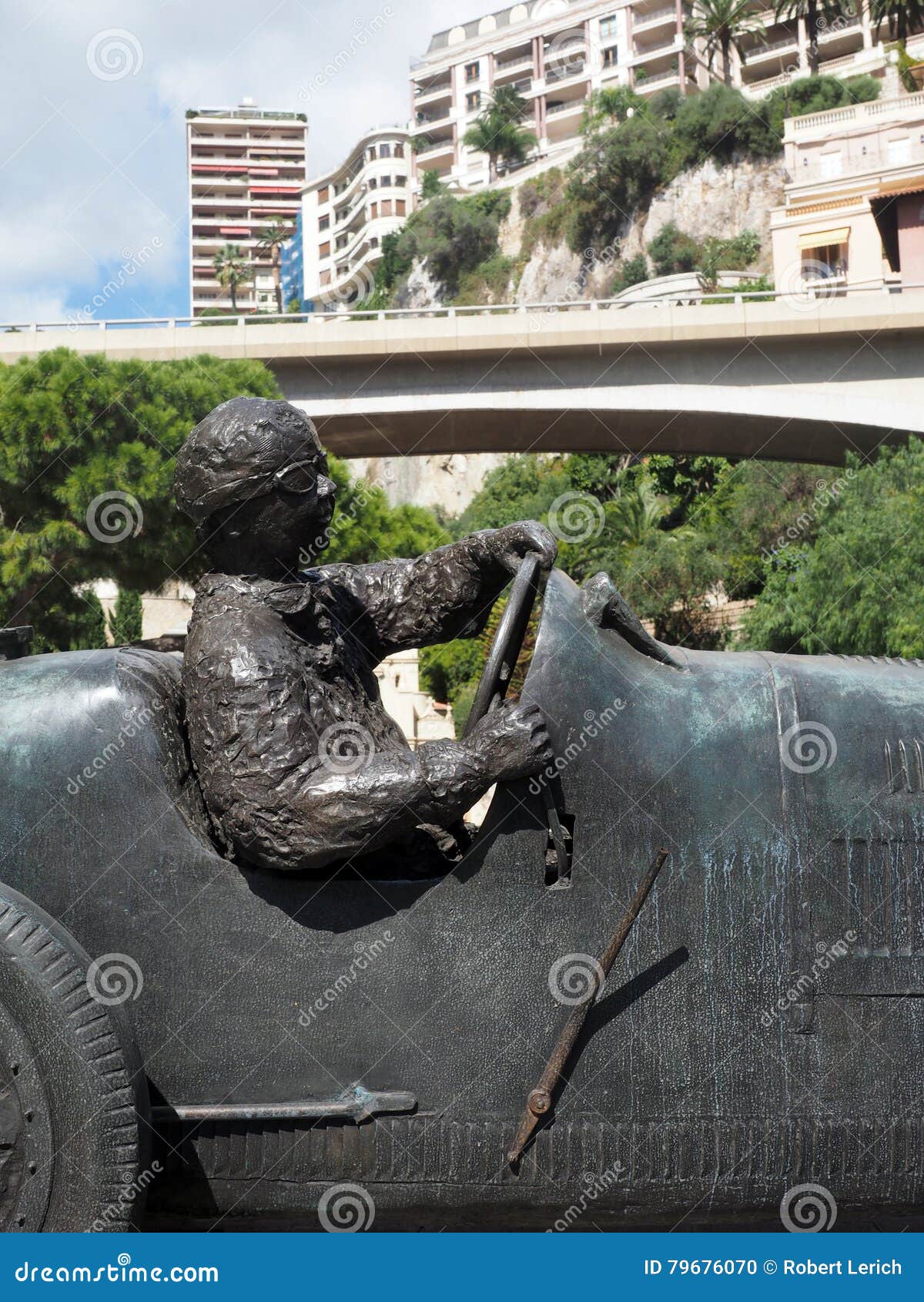 Sculpture of Race Car and Driver Monte Carlo, Monaco Stock Photo ...