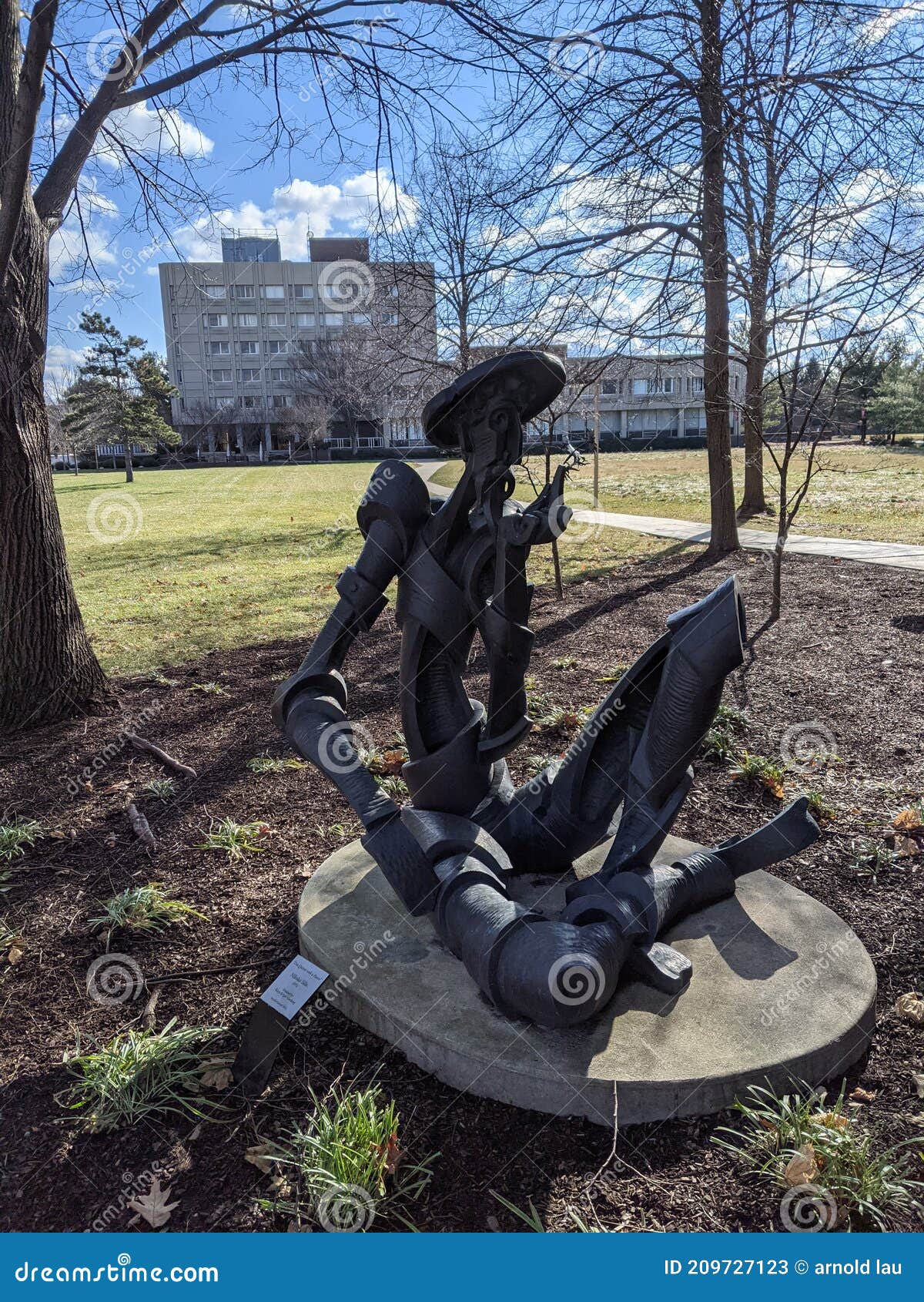 Sculpture Resting in Front of Library Editorial Stock Photo - Image of ...