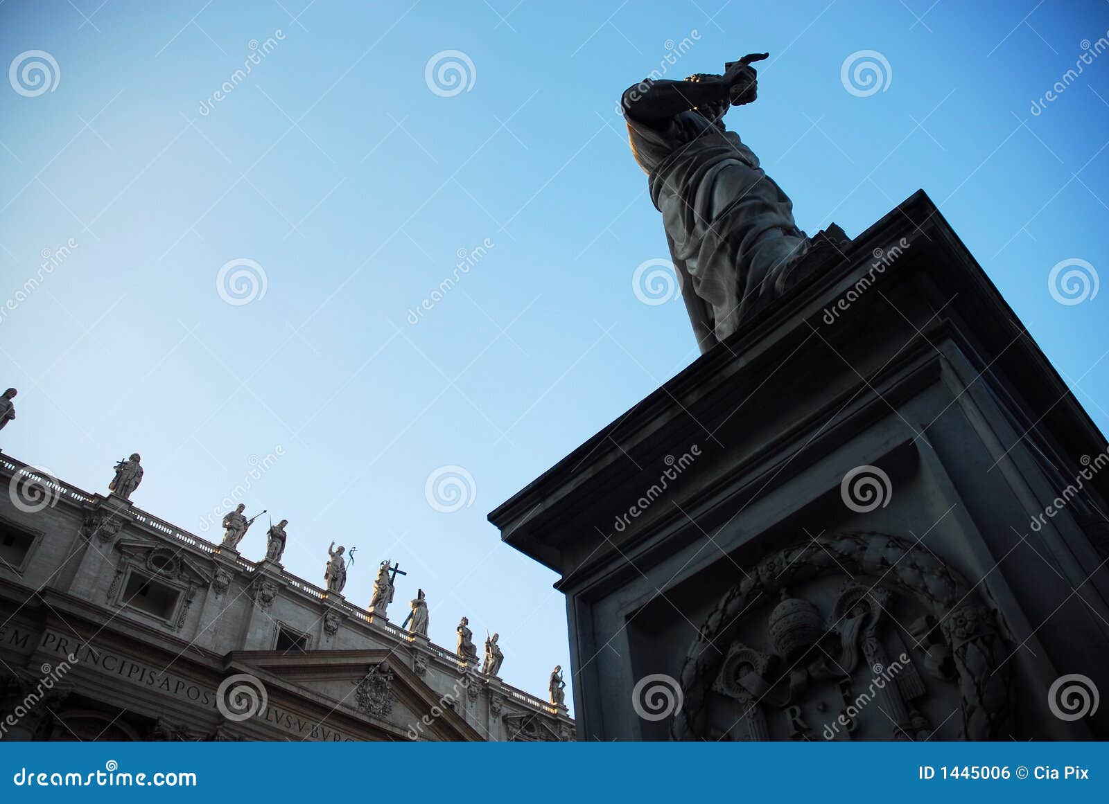 Sculpture and Rooftop Figures Stock Photo - Image of statuette ...