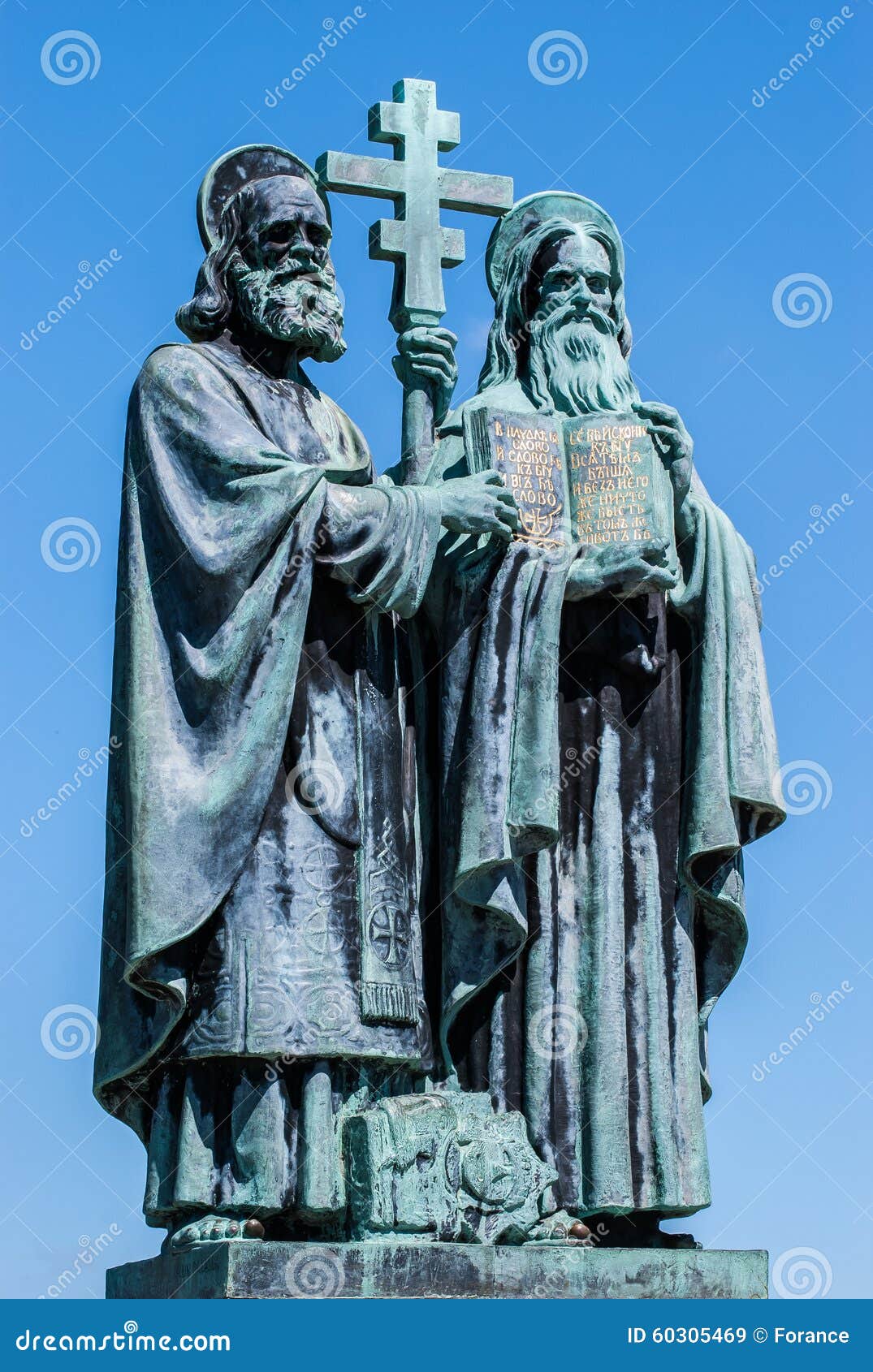 Sculpture of Saints Cyril and Methodius on Radhost Stock Image - Image ...