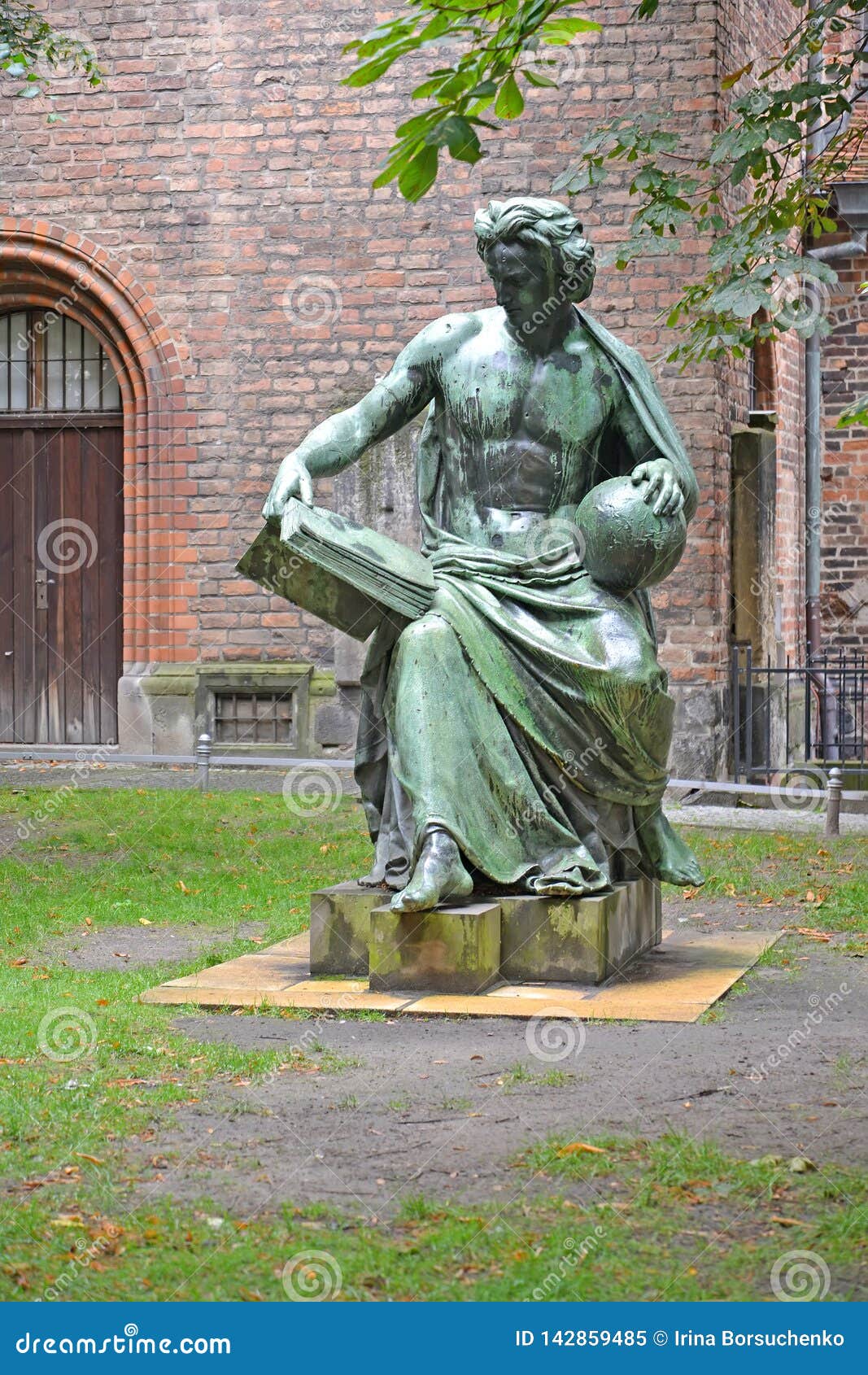 Sculpture `Science Allegory`. Berlin, Germany Stock Image - Image of ...