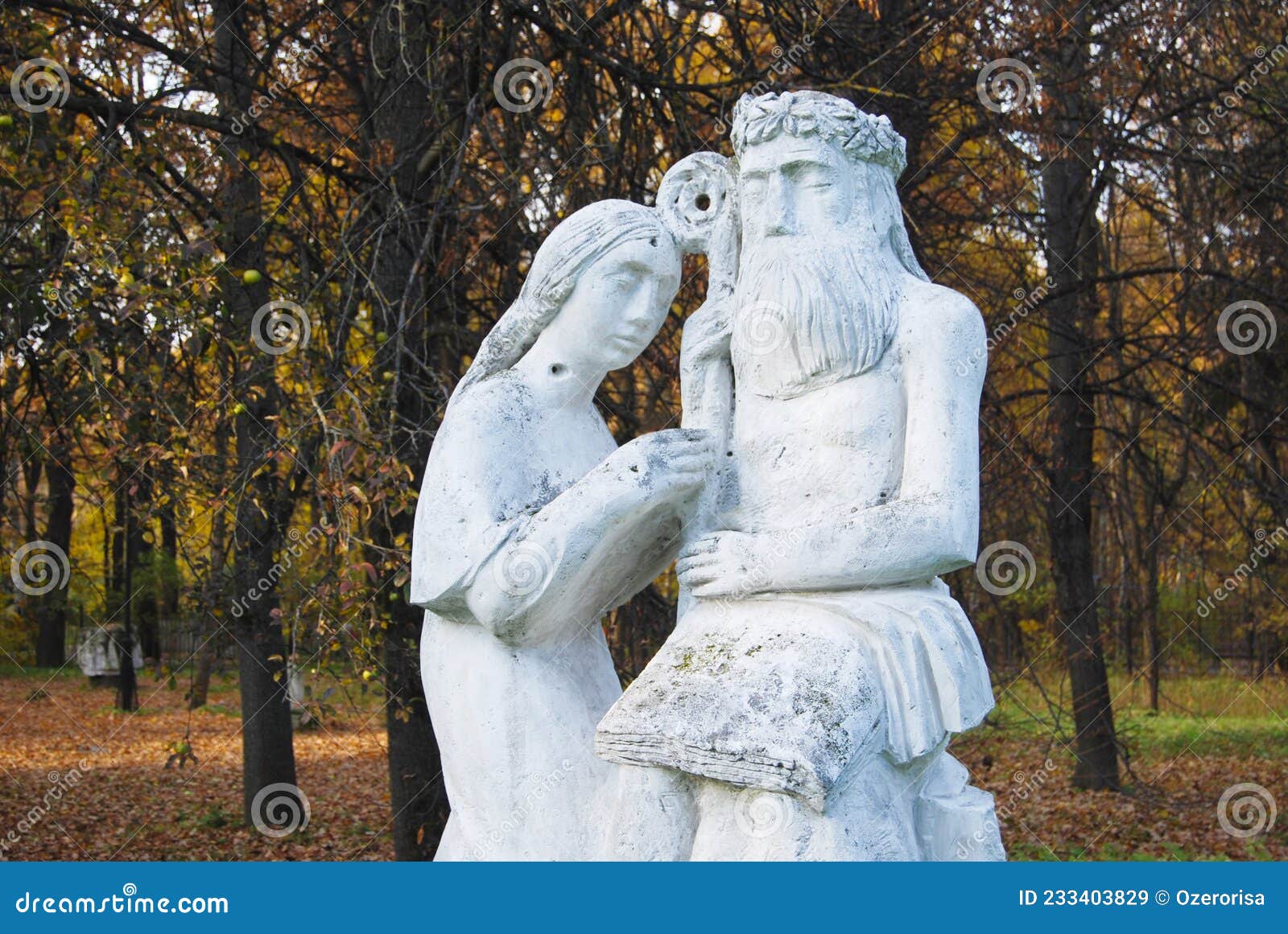 Sculpture Of Slavic Mythical Figures - Statues Of Ctirad And Sarka On ...