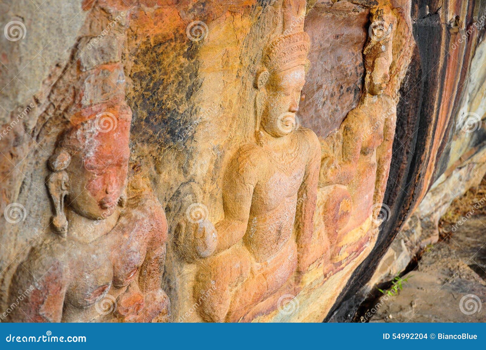 Sculpture in stone cliff stock photo. Image of heritage - 54992204