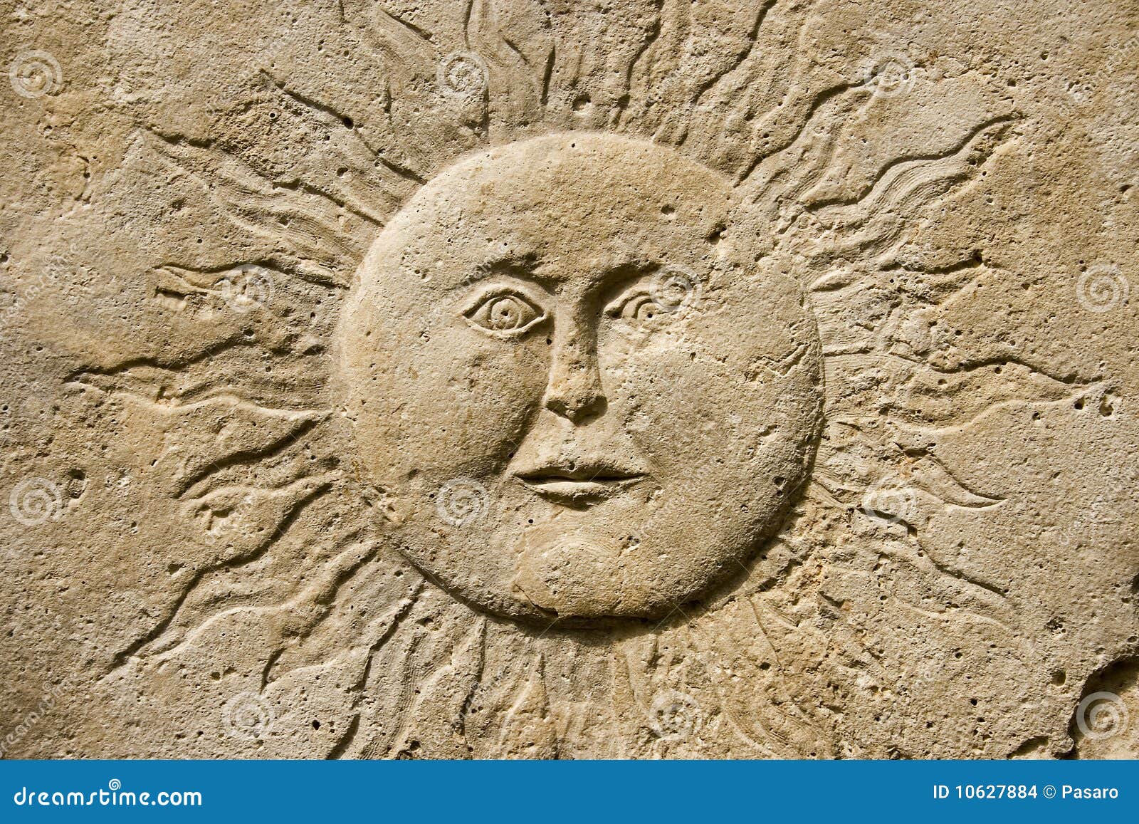 Sculpture of the sun stock photo. Image of surface, statue - 10627884