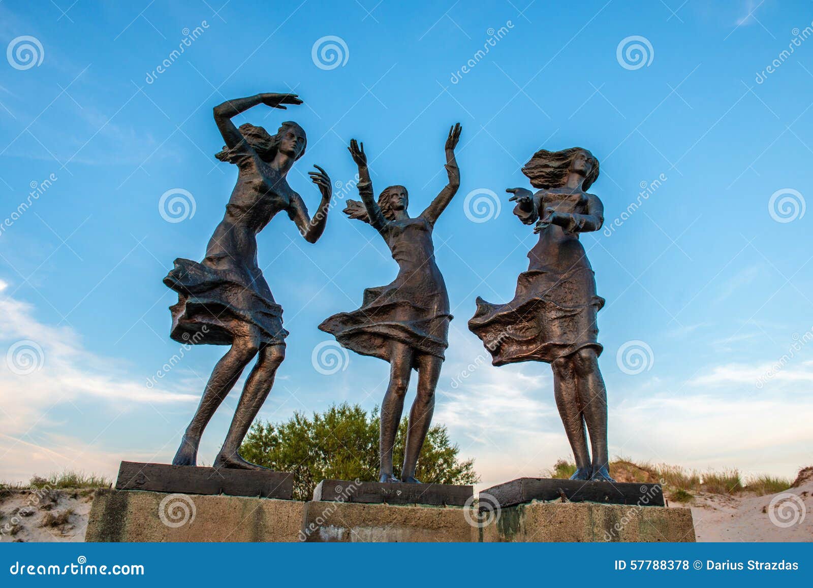 Sculpture in Sventoji stock photo. Image of shore, view - 57788378