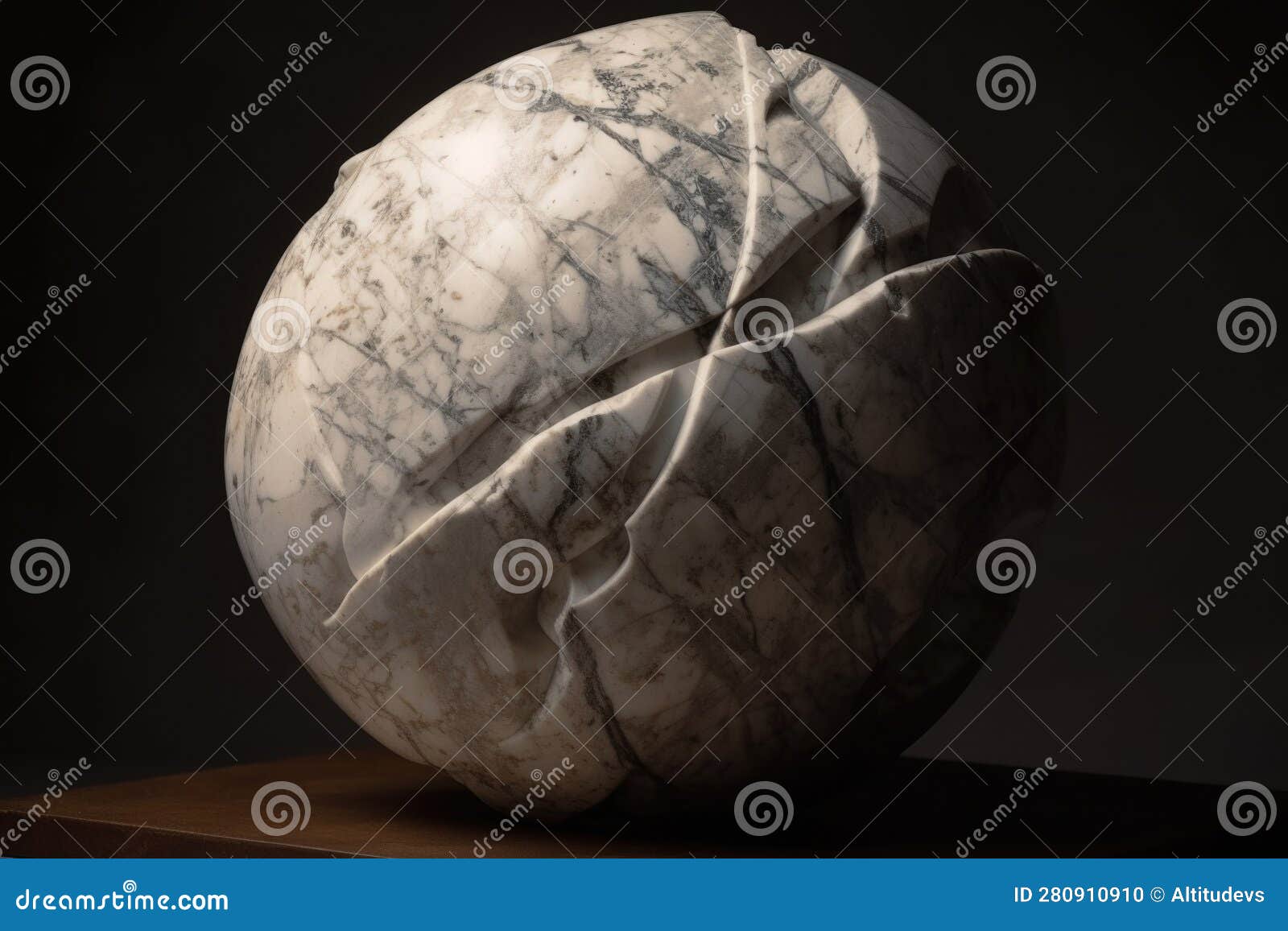 Sculpture with Texture of Smooth Marble and Rough Stone Stock Photo ...