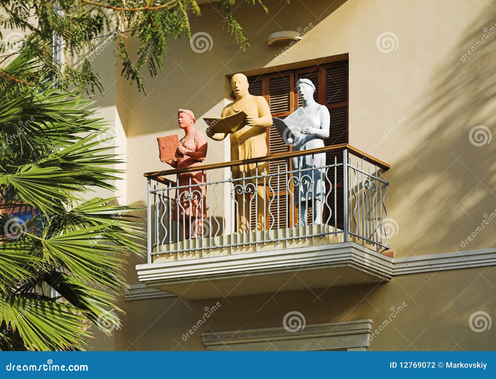 Sculpture Three Singing Men Stock Photo - Image of aviv, human: 12769072