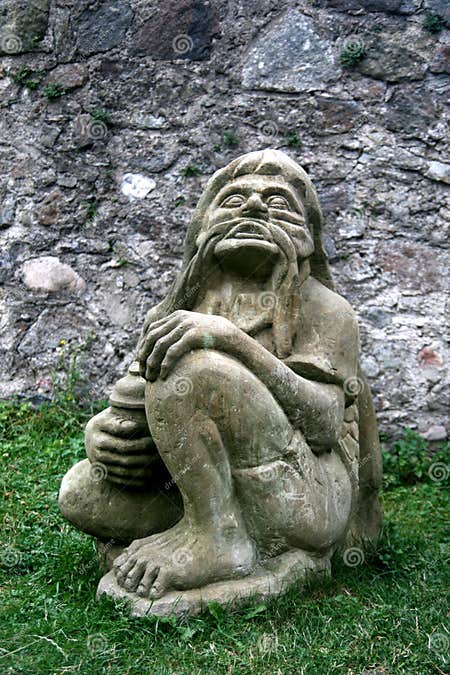 The Sculpture of Water Sprite Stock Photo - Image of grey, water: 3002128