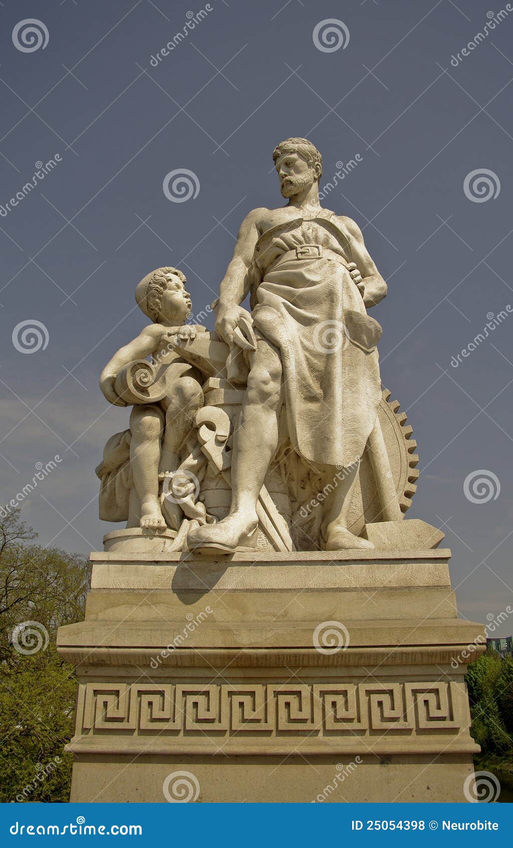 Sculpture on the Zoll Bridge, Magdeburg, Germany Stock Photo - Image of ...