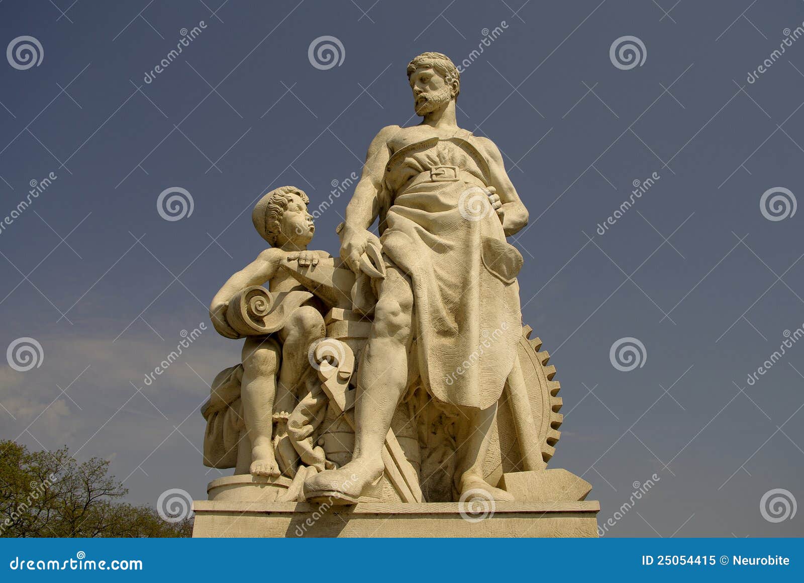 Sculpture on the Zoll Bridge, Magdeburg, Germany Stock Image - Image of ...
