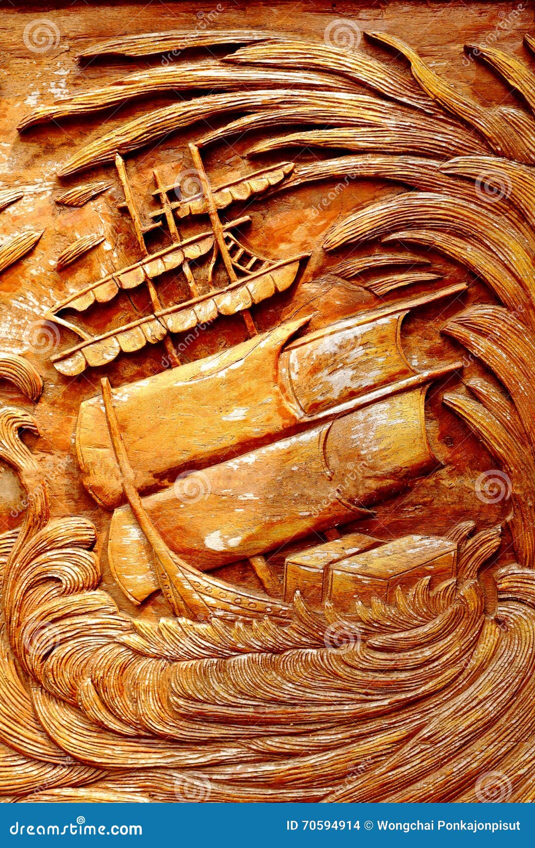 Sculptured Wood Kanok Pattern Beautiful Stock Photo - Image of line ...