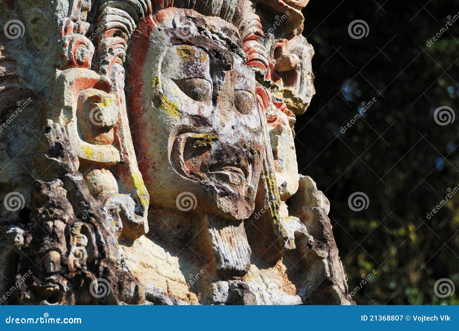 Sculptures in Archeological Park in Copan Ruinas Stock Image - Image of ...