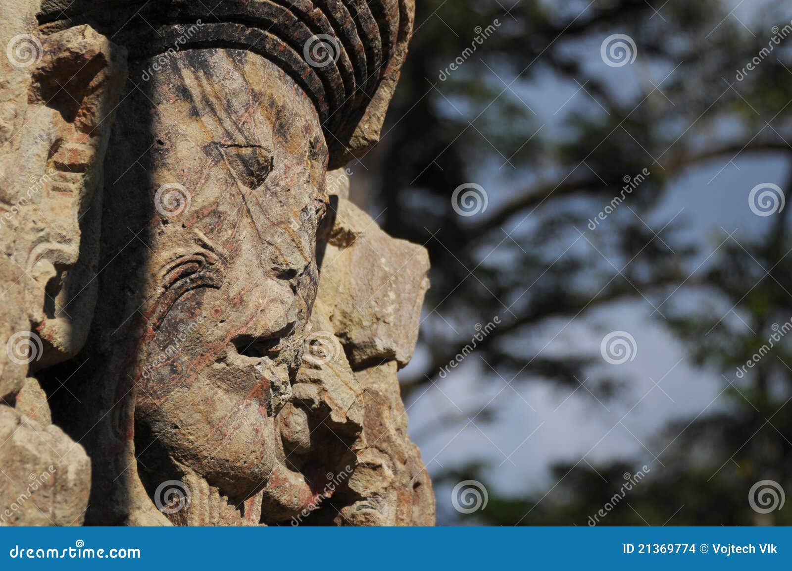 Sculptures in Archeological Park in Copan Ruinas Stock Photo - Image of ...