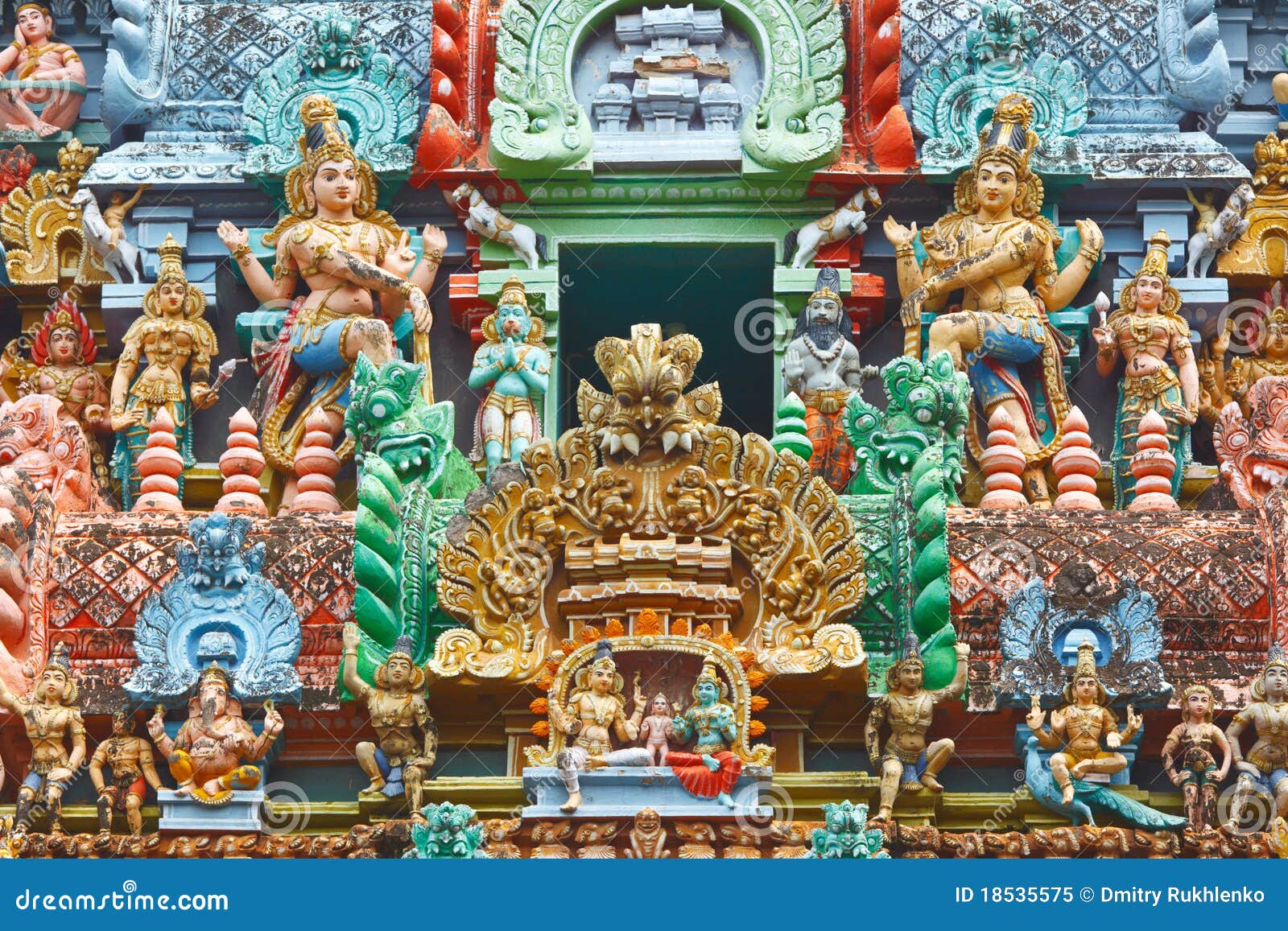 Sculptures on Hindu temple stock image. Image of architecture - 18535575