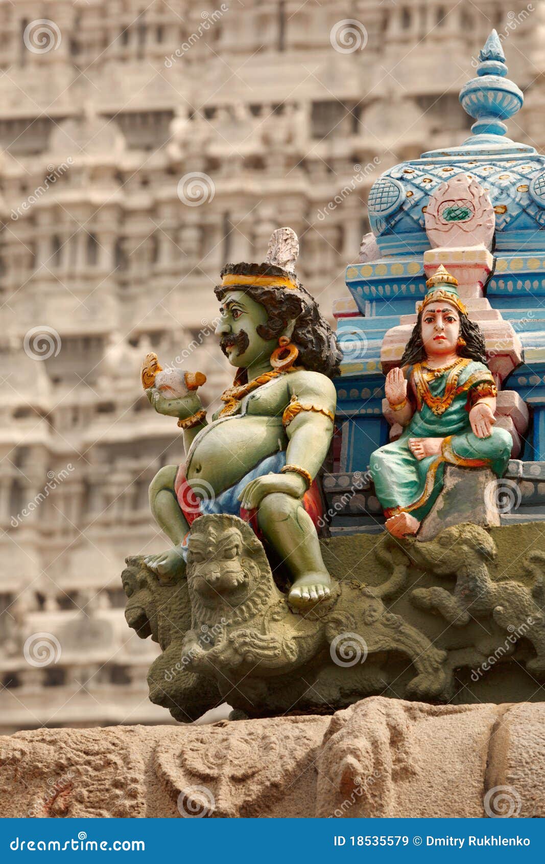 Sculptures on Hindu Temple Tower Stock Image - Image of relief, closeup ...