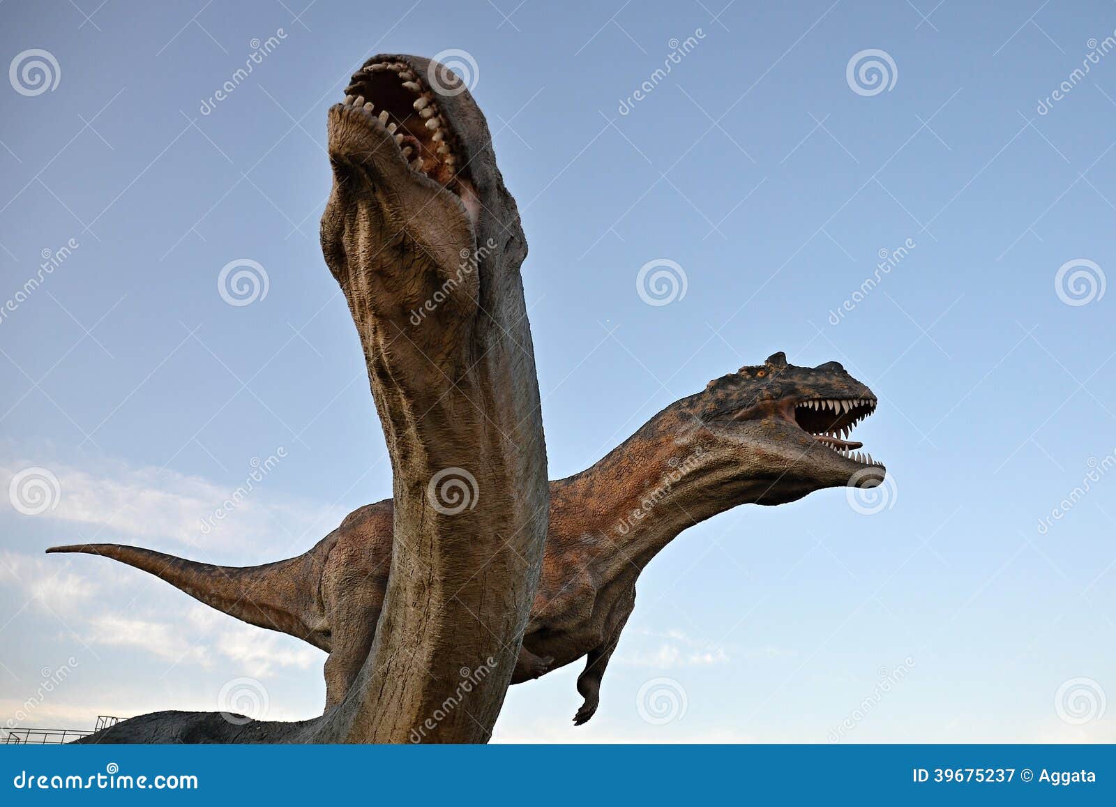 Sculptures of Prehistorical Predators Stock Image - Image of predatory ...