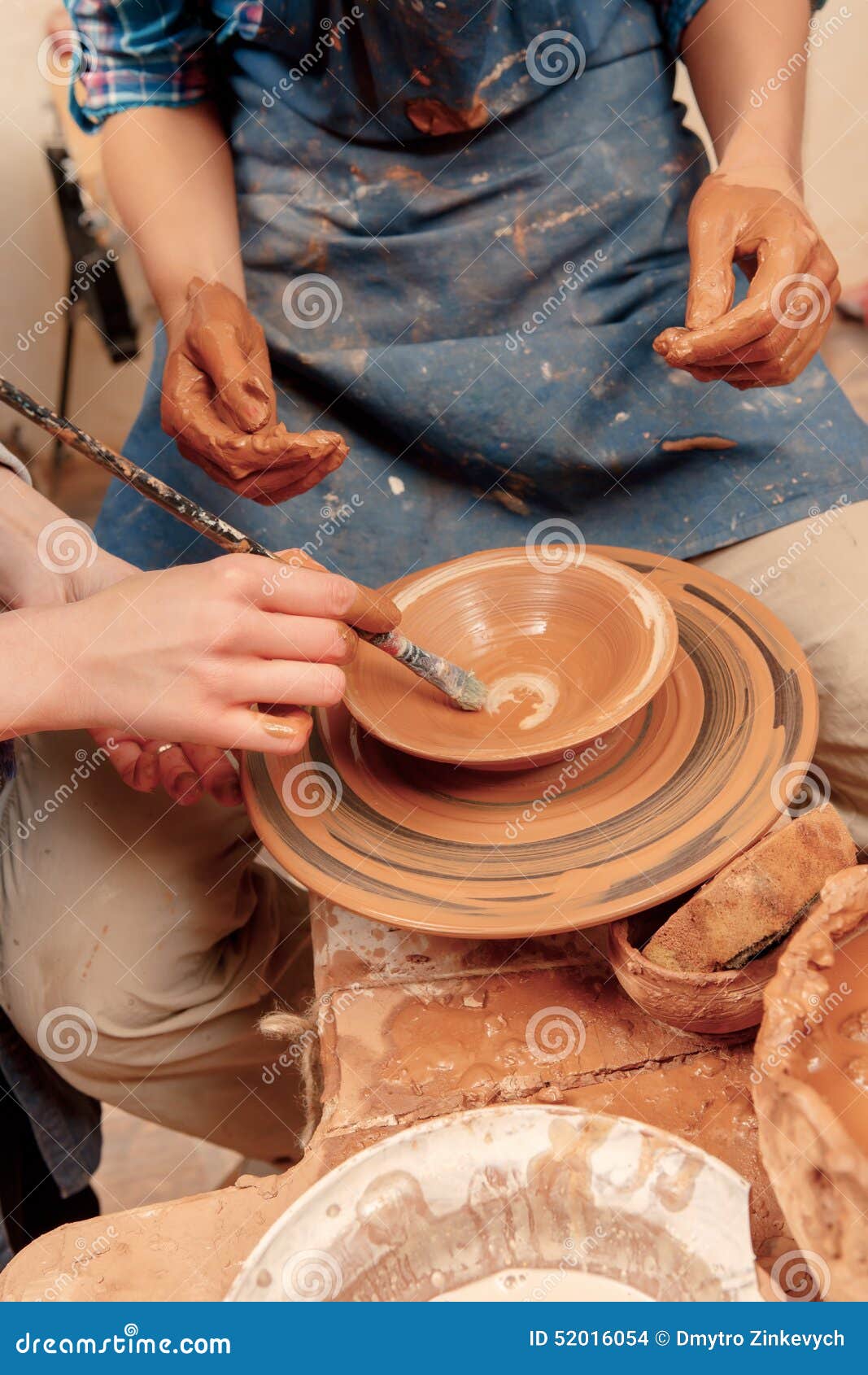Sculpturing the clay pot stock photo. Image of entertainment - 52016054