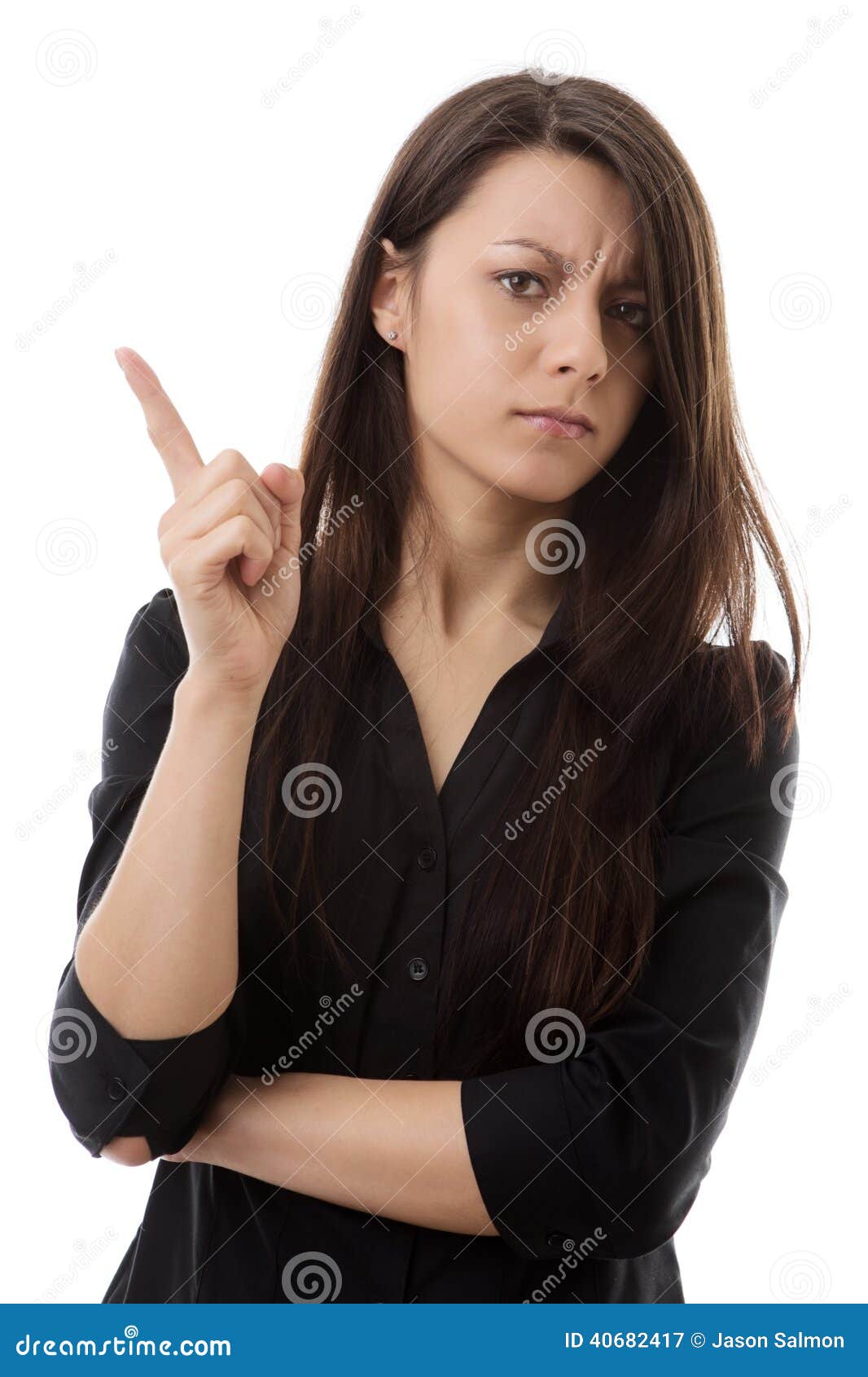 Scuotere il suo dito immagine stock. Immagine di barretta - 40682417