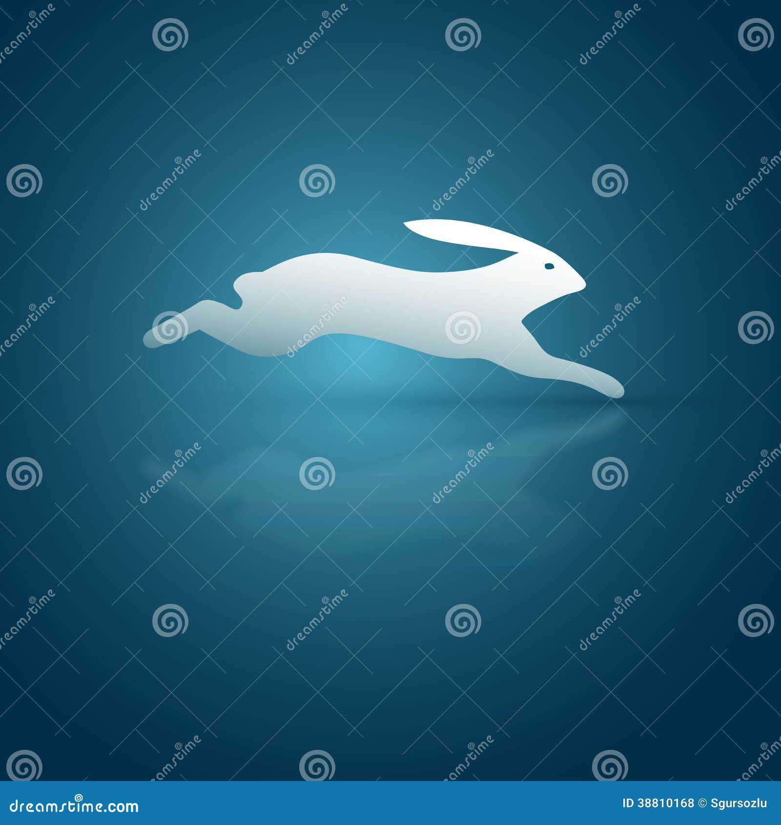 Scurry Rabbit stock vector. Illustration of isolated - 38810168