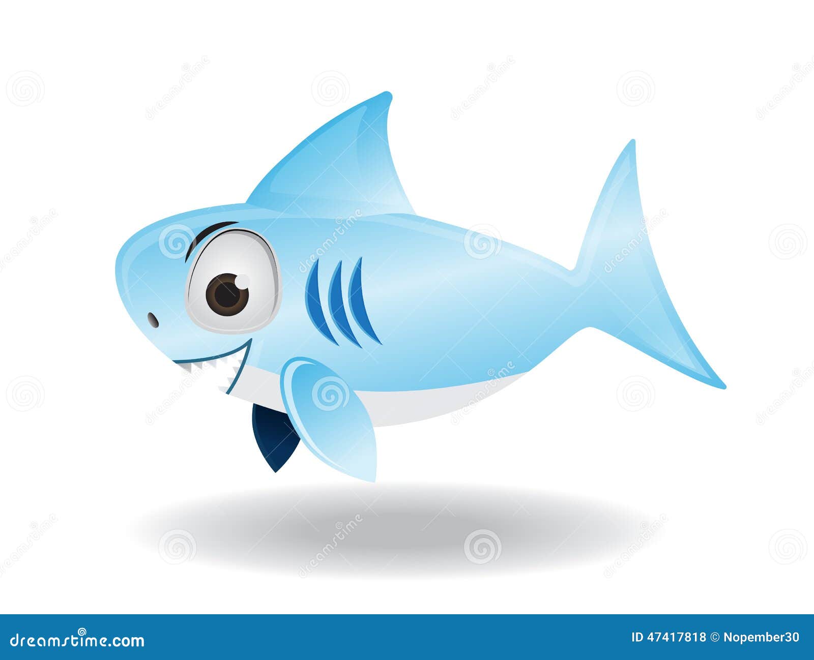 Scute shark illustrator stock vector. Illustration of character - 47417818