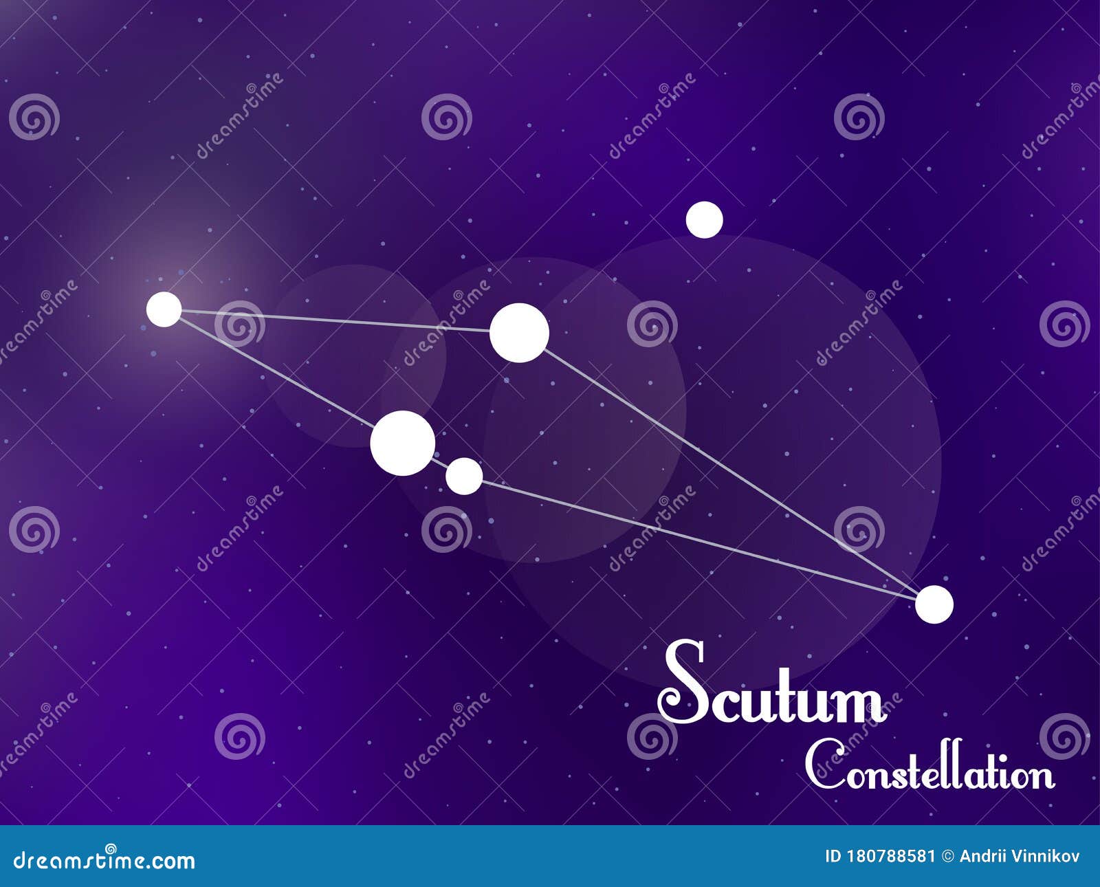 Scutum Constellation. Starry Night Sky. Cluster of Stars, Galaxy. Deep ...