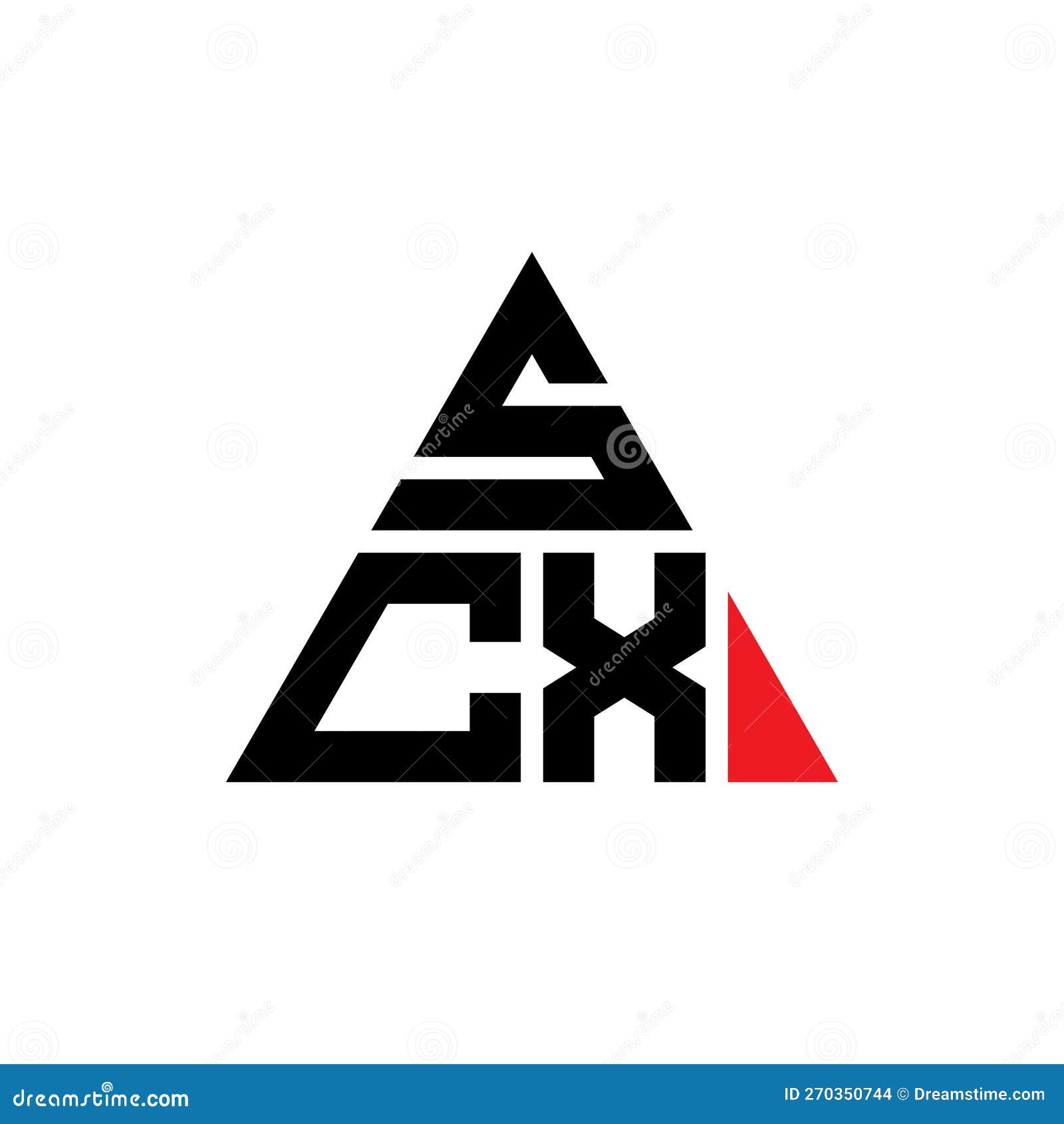 SCX Triangle Letter Logo Design with Triangle Shape. SCX Triangle Logo ...