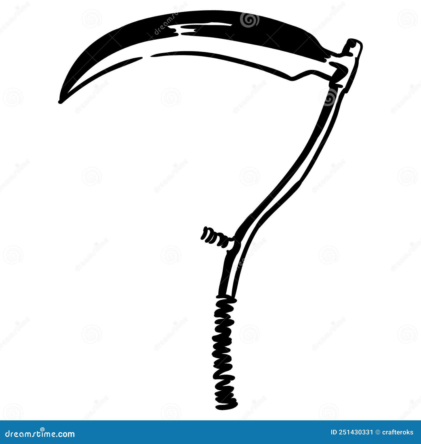 Scythe EPS Vector File Digital Download Stock Vector - Illustration of ...