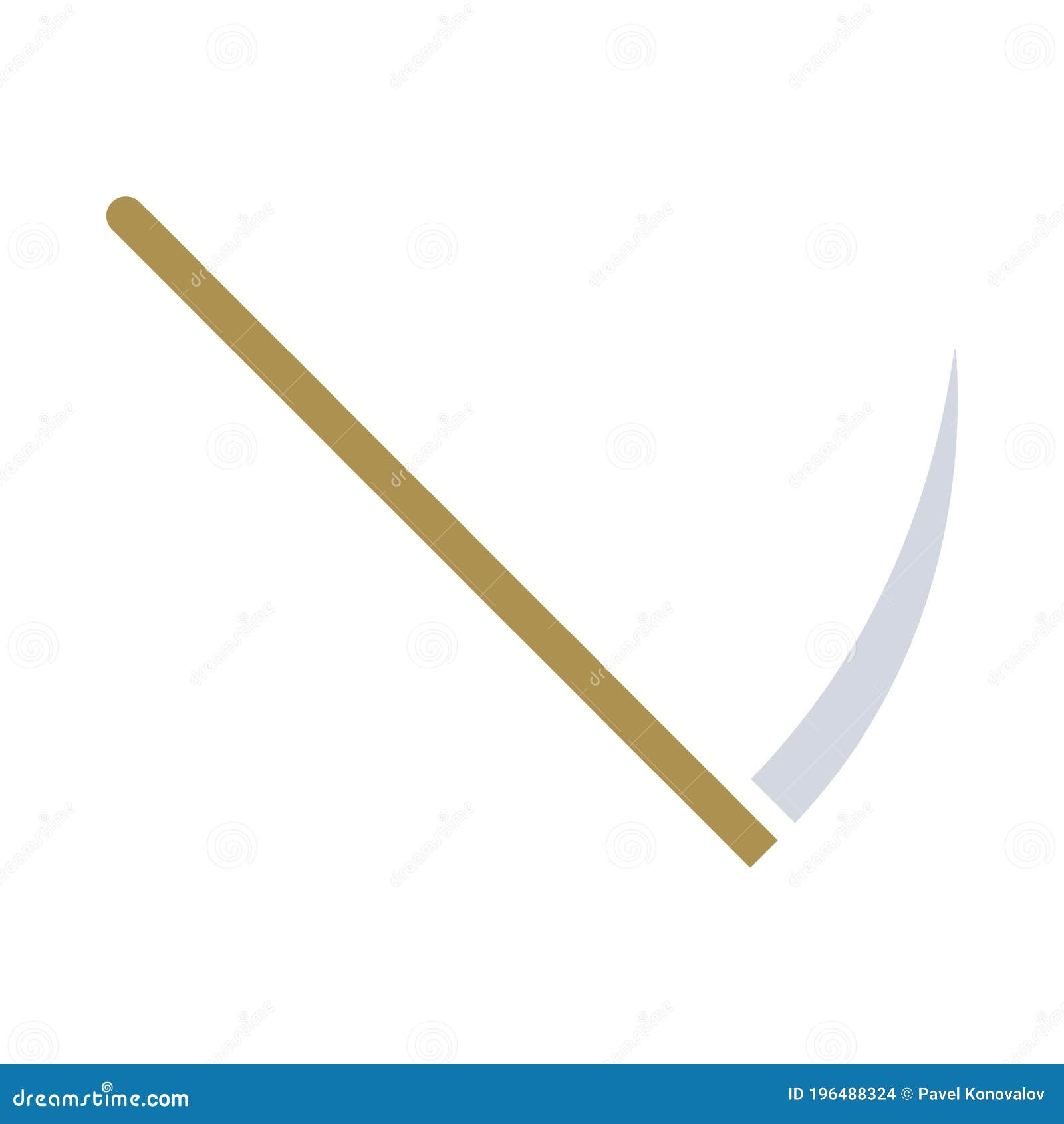 Scythe Icon Vector Sign And Symbol Isolated On White Background, Scythe ...