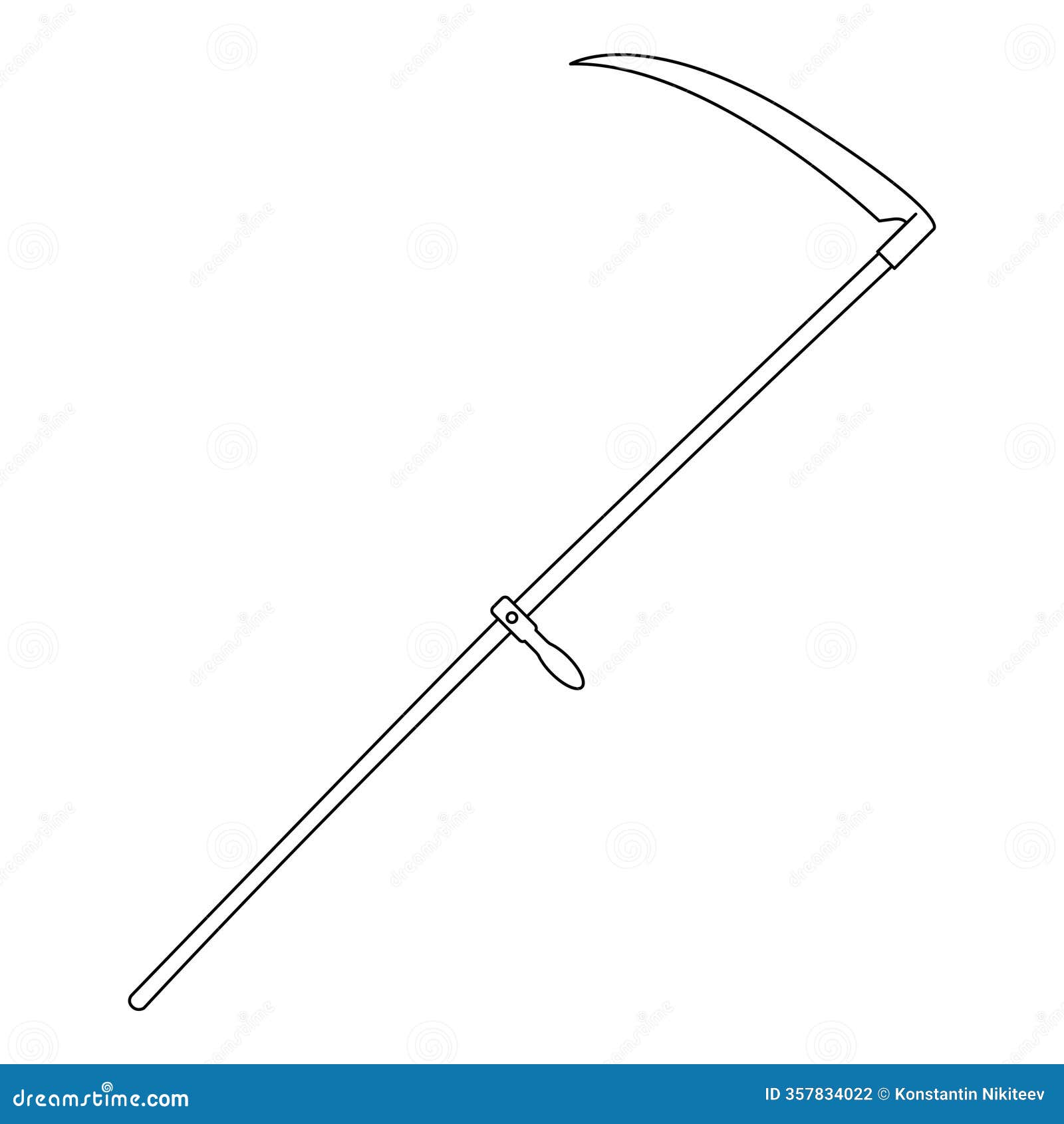 Scythe Outline Vector Illustration Stock Vector - Illustration of ...