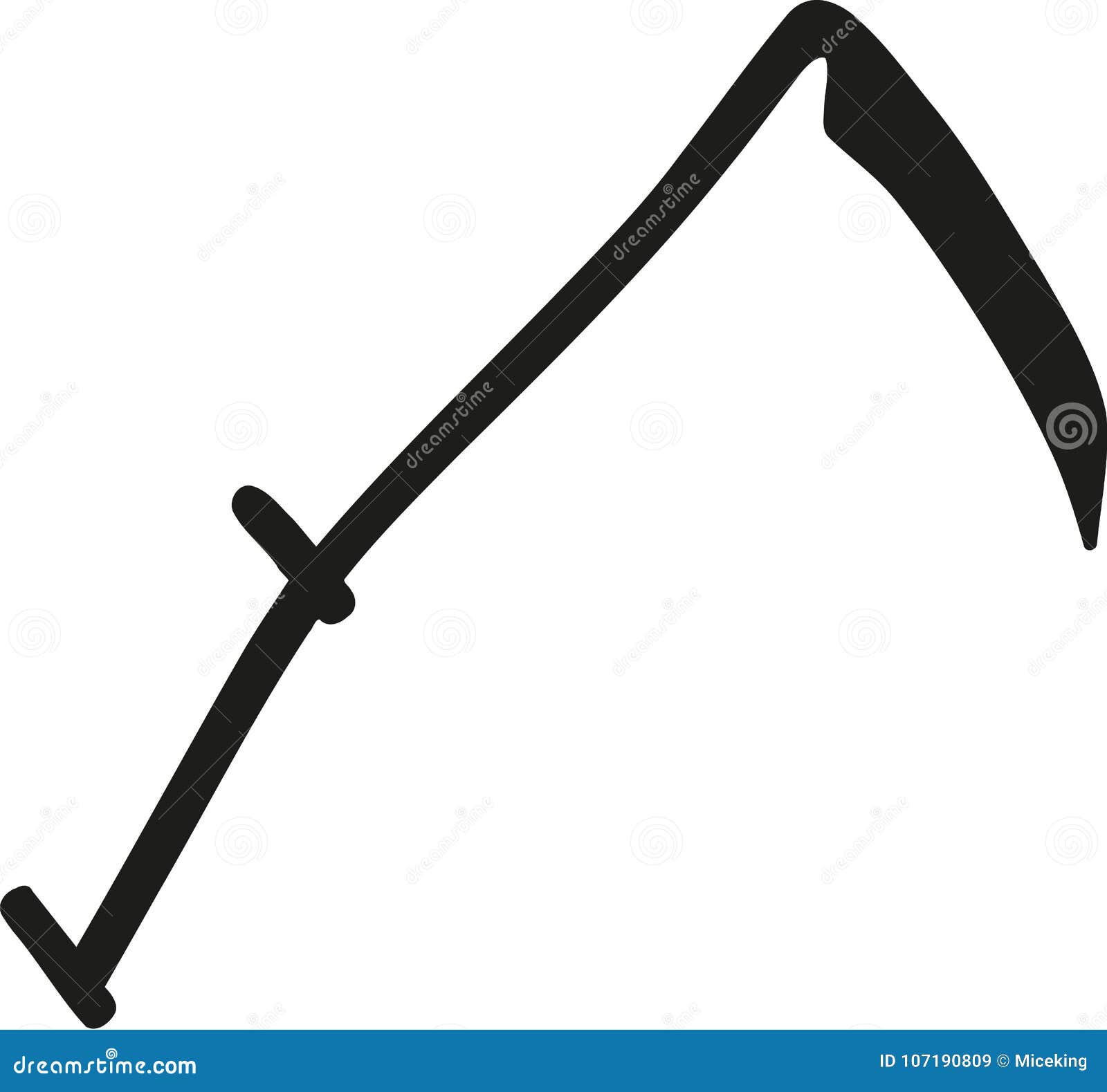 Scythe symbol vector stock vector. Illustration of symbol - 107190809
