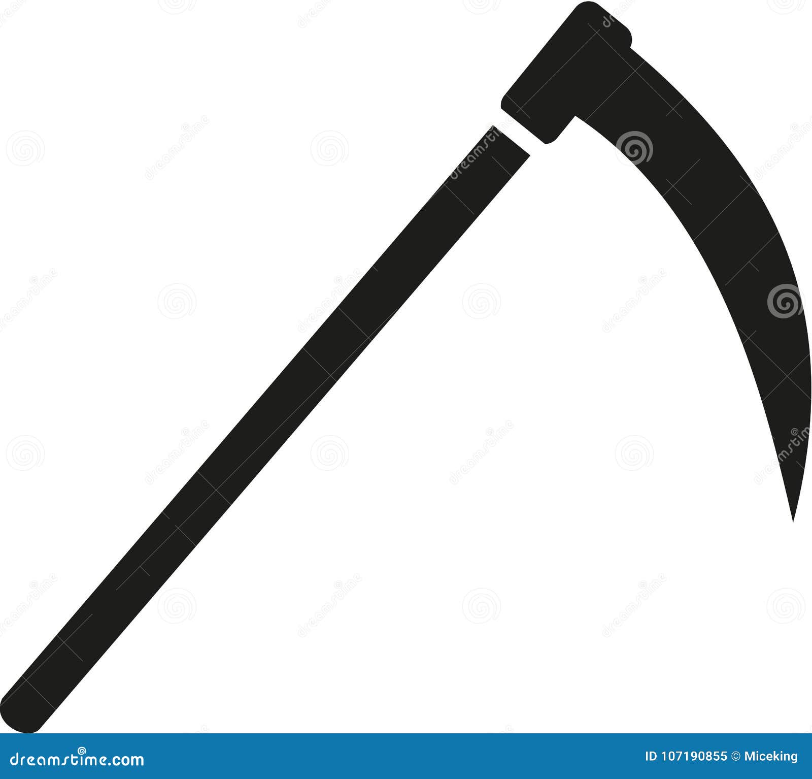Scythe symbol vector stock vector. Illustration of repair - 107190855