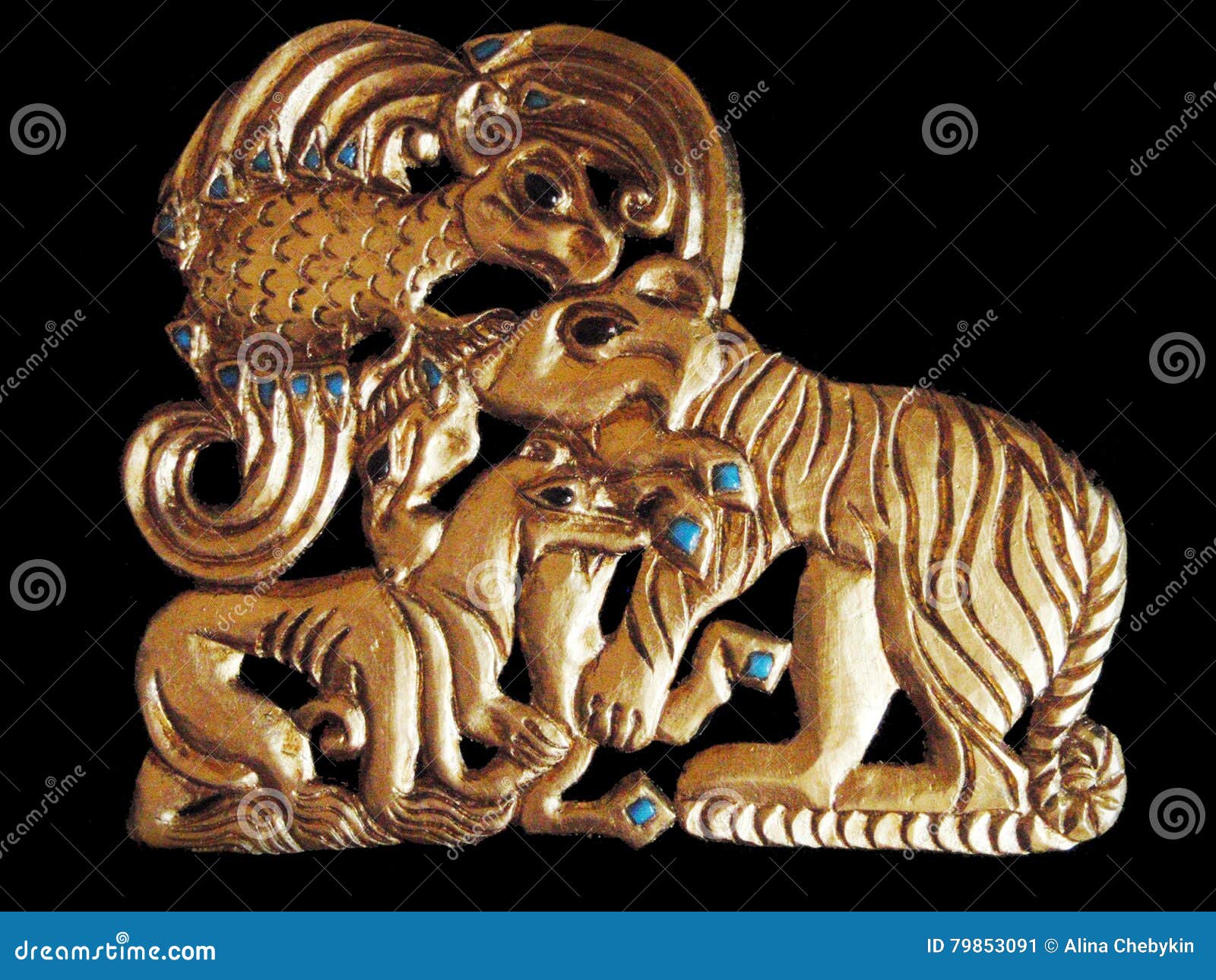 Scythian gold stock image. Image of scytian, style, handmade - 79853091