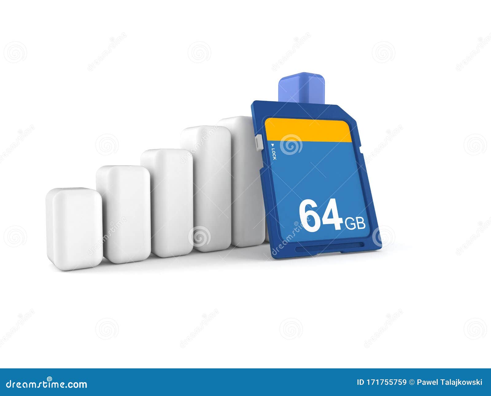 SD card with chart stock illustration. Illustration of chart - 171755759