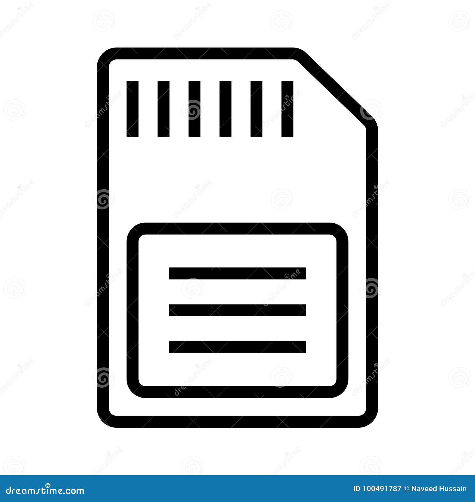 SD card icon stock vector. Illustration of vector, data - 100491787