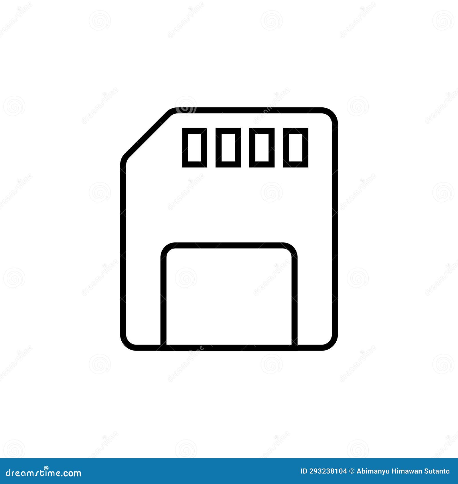 Sd card icon vector stock illustration. Illustration of vector - 293238104
