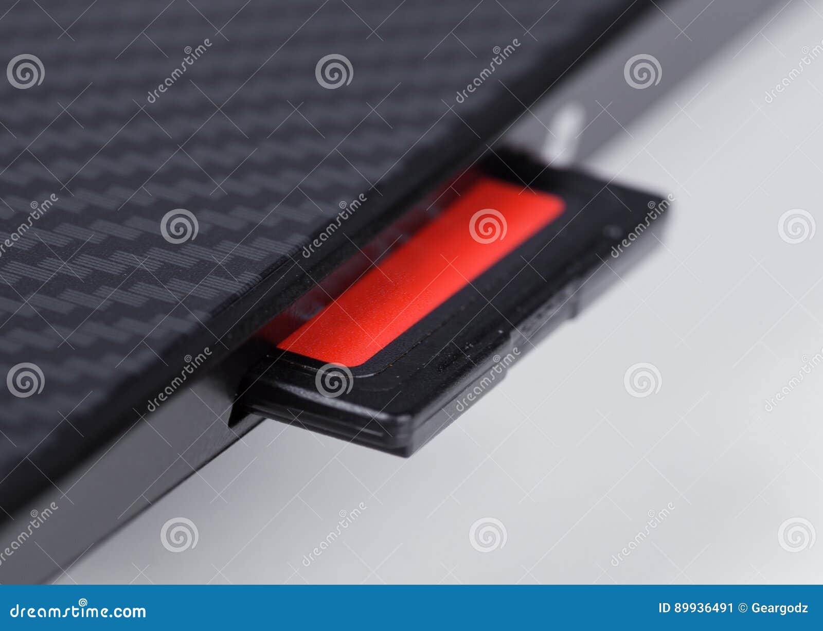 SD Card Inserted into Laptop Slot Stock Image - Image of card, media ...