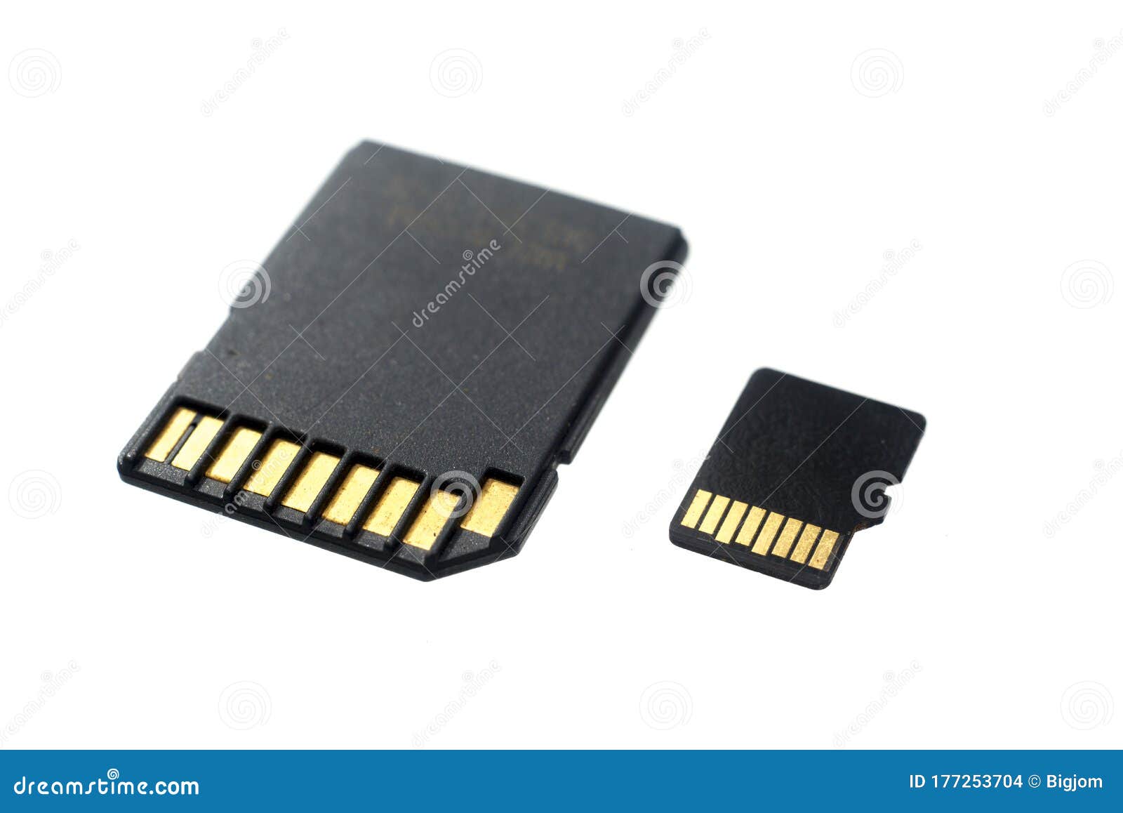 SD Card Isolated on White Background Stock Photo - Image of archives ...