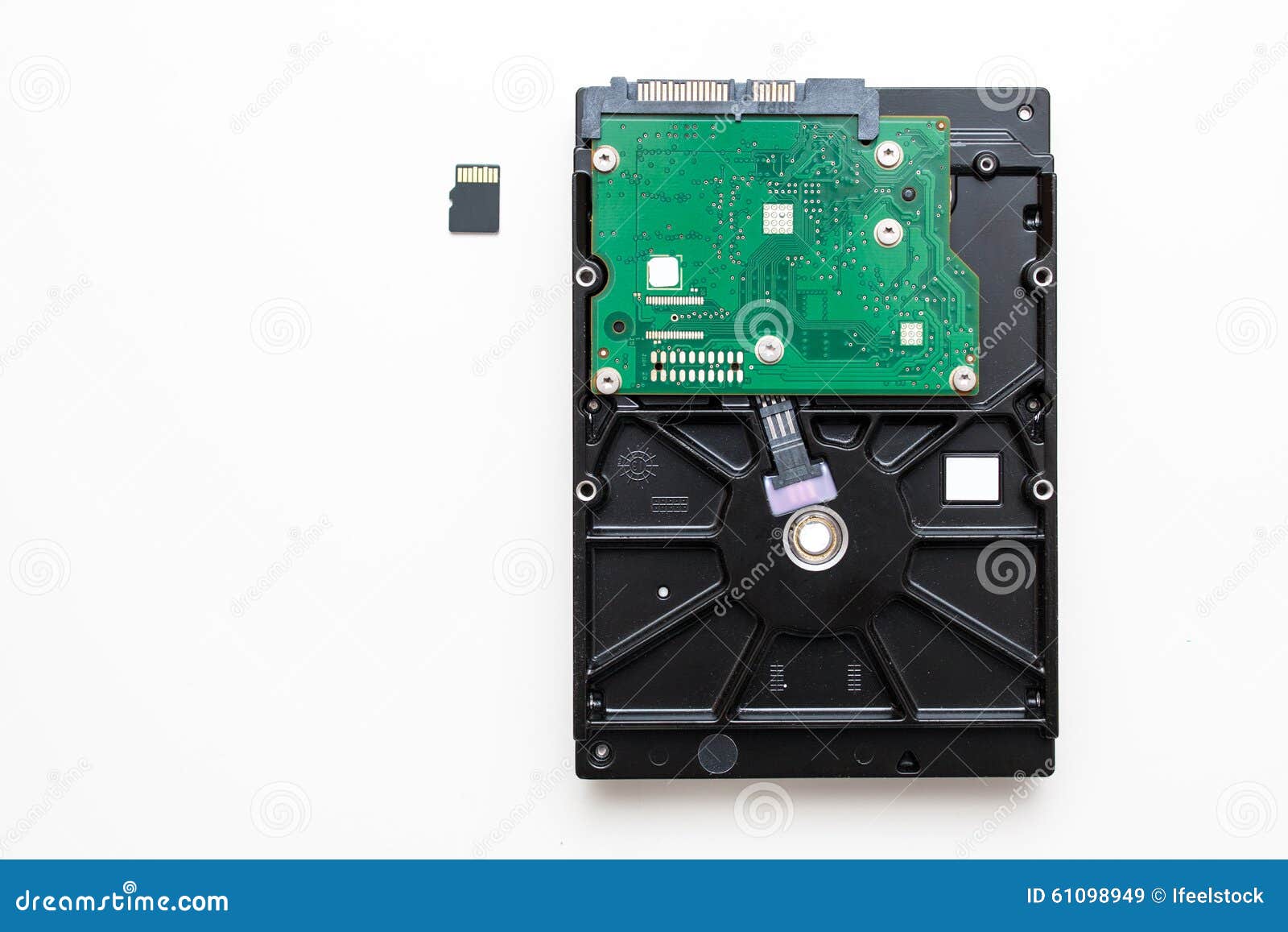 SD Card Next Ot HDD Hard Disk Drive Stock Image - Image of electronics ...