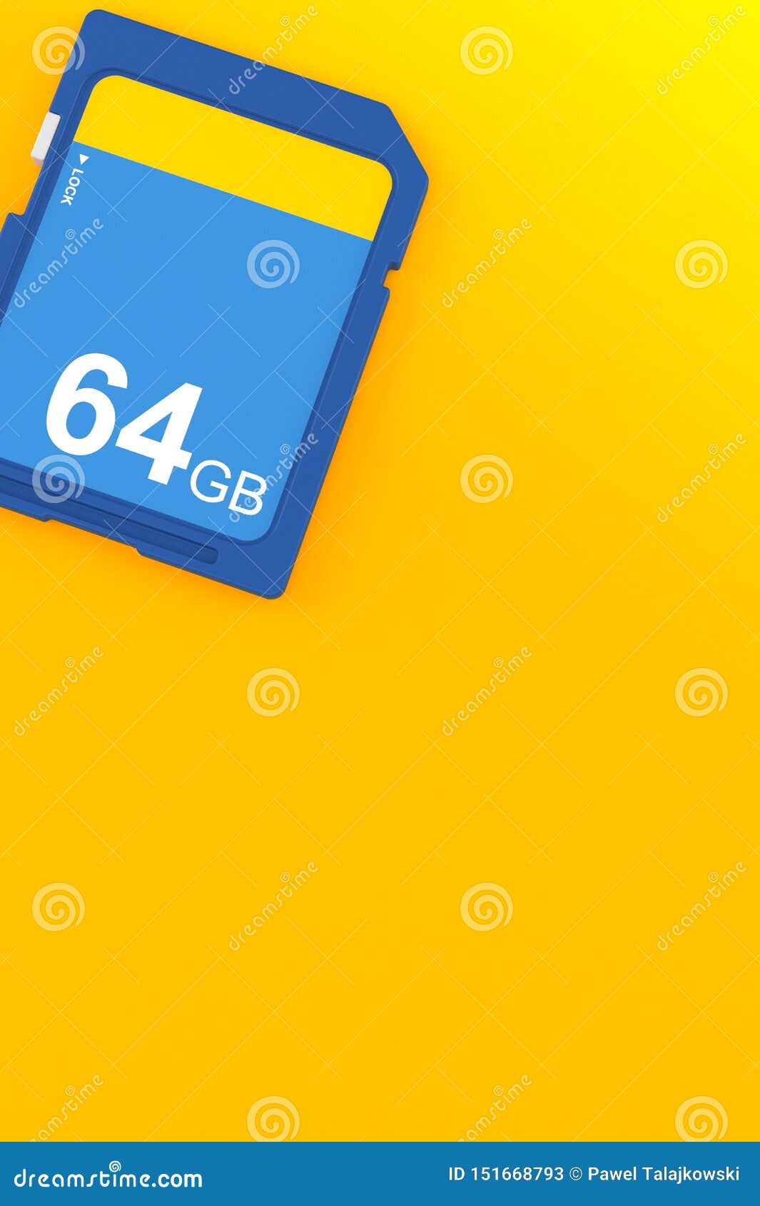 SD Card on Orange Background Stock Illustration - Illustration of empty ...
