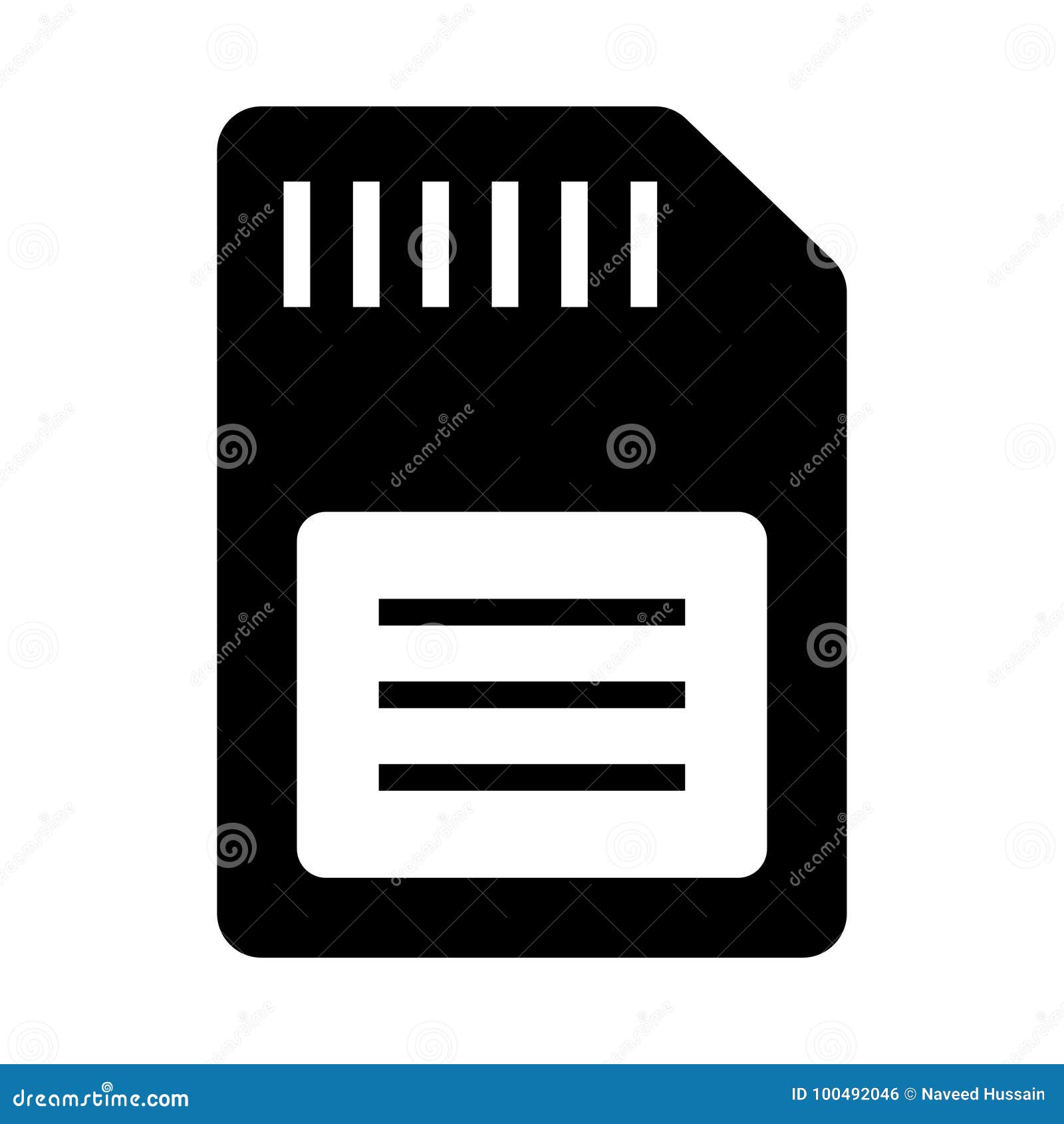 SD card icon stock vector. Illustration of memory, line - 100492046