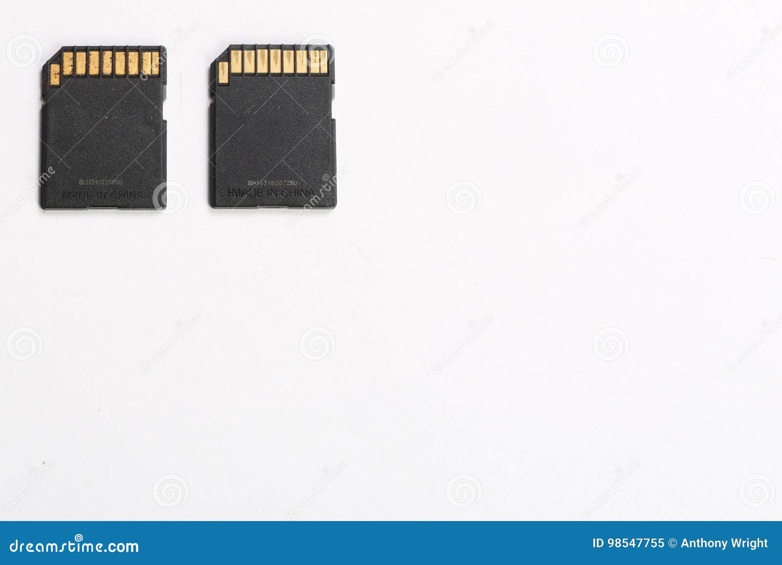 SD Cards on White Back Drop Stock Image - Image of microchip, chip ...