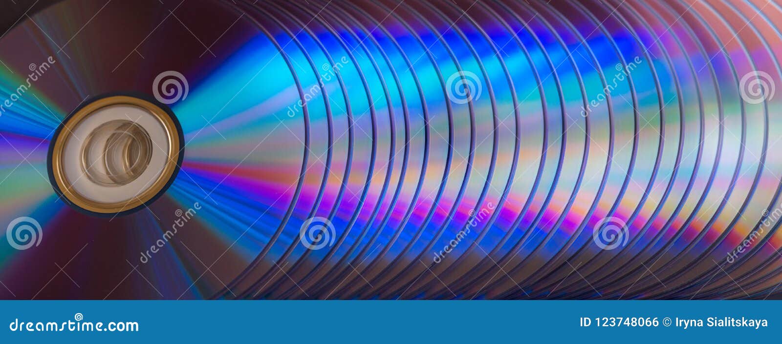 Sd and Dvd Disks on a Dark Background. Large Stack. Stock Photo - Image ...