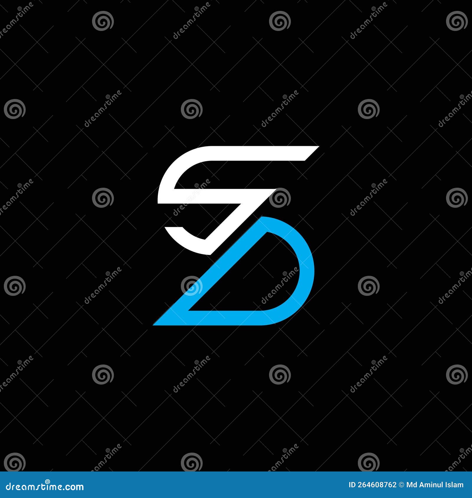 SD Letter Logo Creative Design with Vector Graphic, Stock Vector ...