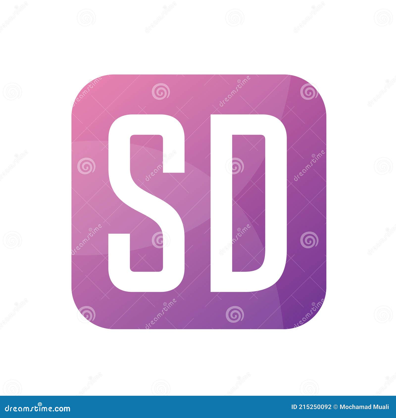 SD Letter Logo Design with Simple Style Stock Vector - Illustration of ...