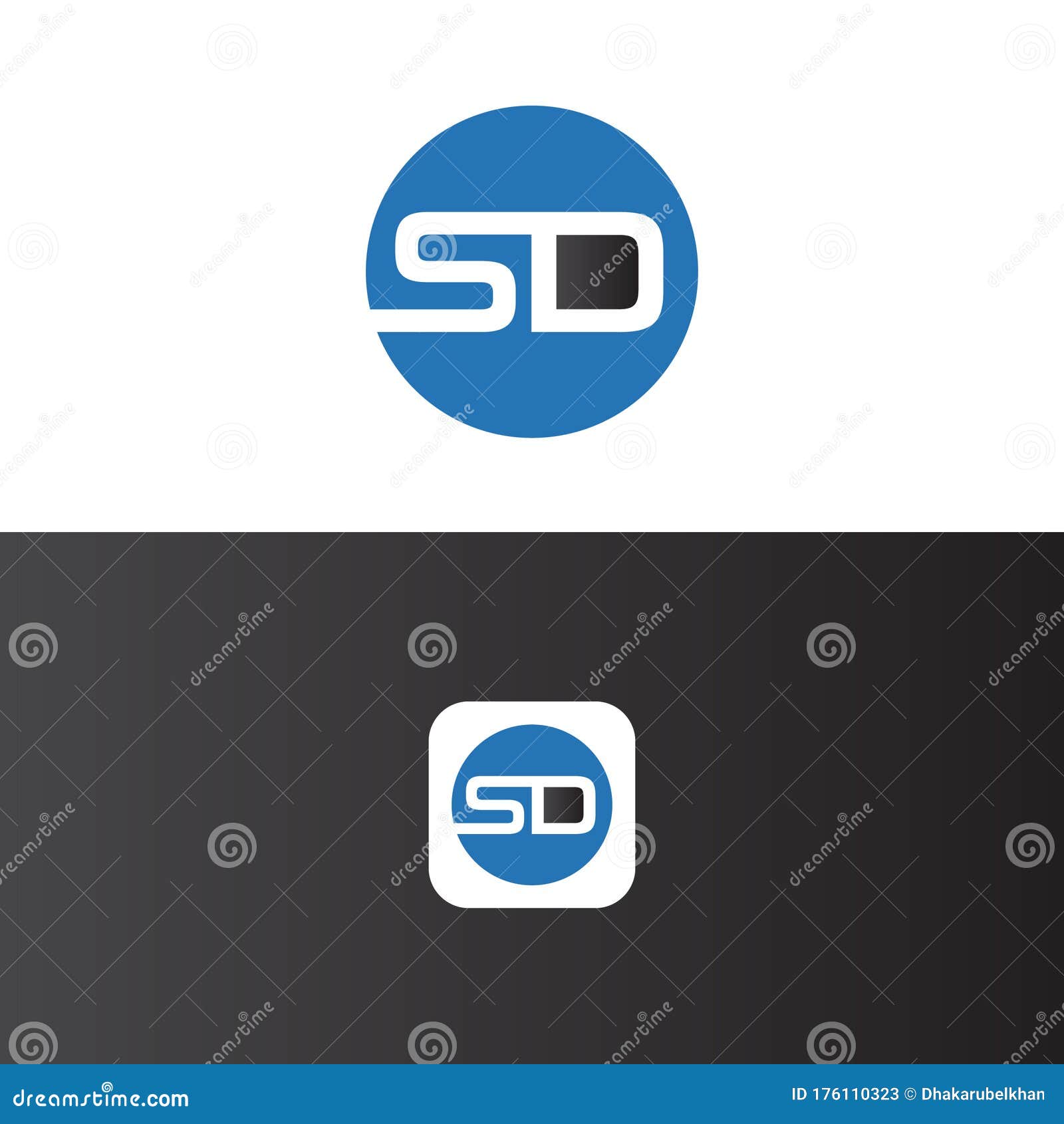 SD Letter Logo Design Template Vector Stock Vector - Illustration of ...